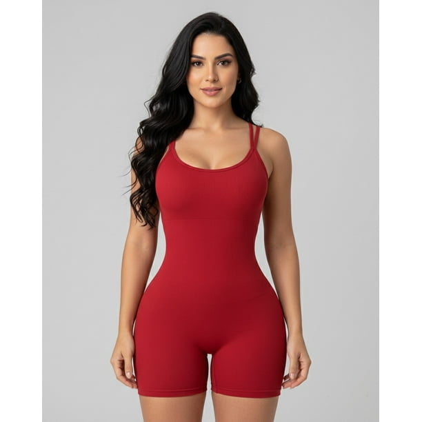 Enterizo Deportivo Gym Mujer con Push Up y Tirantes | Lider