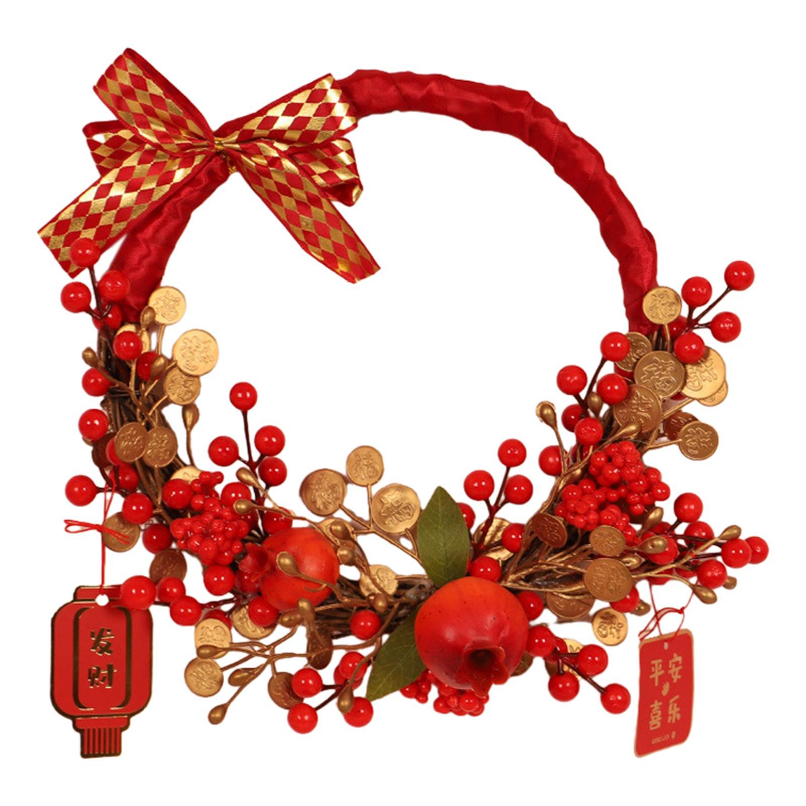 Corona De Año Nuevo Para Puerta Principal, Corona 2024 Para Festival De ...