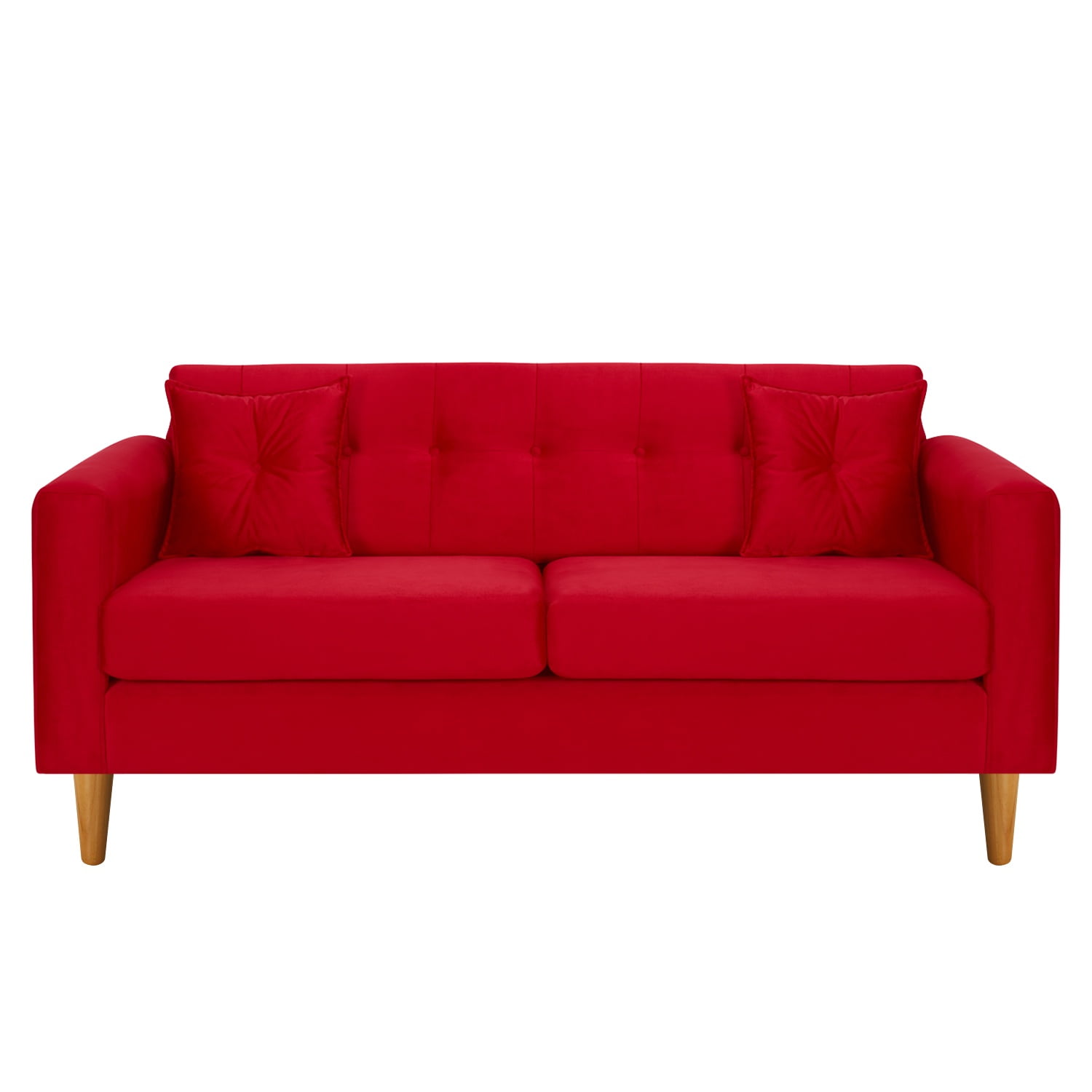 Sofa New Retro 3c Felpa 04 Rojo | Lider