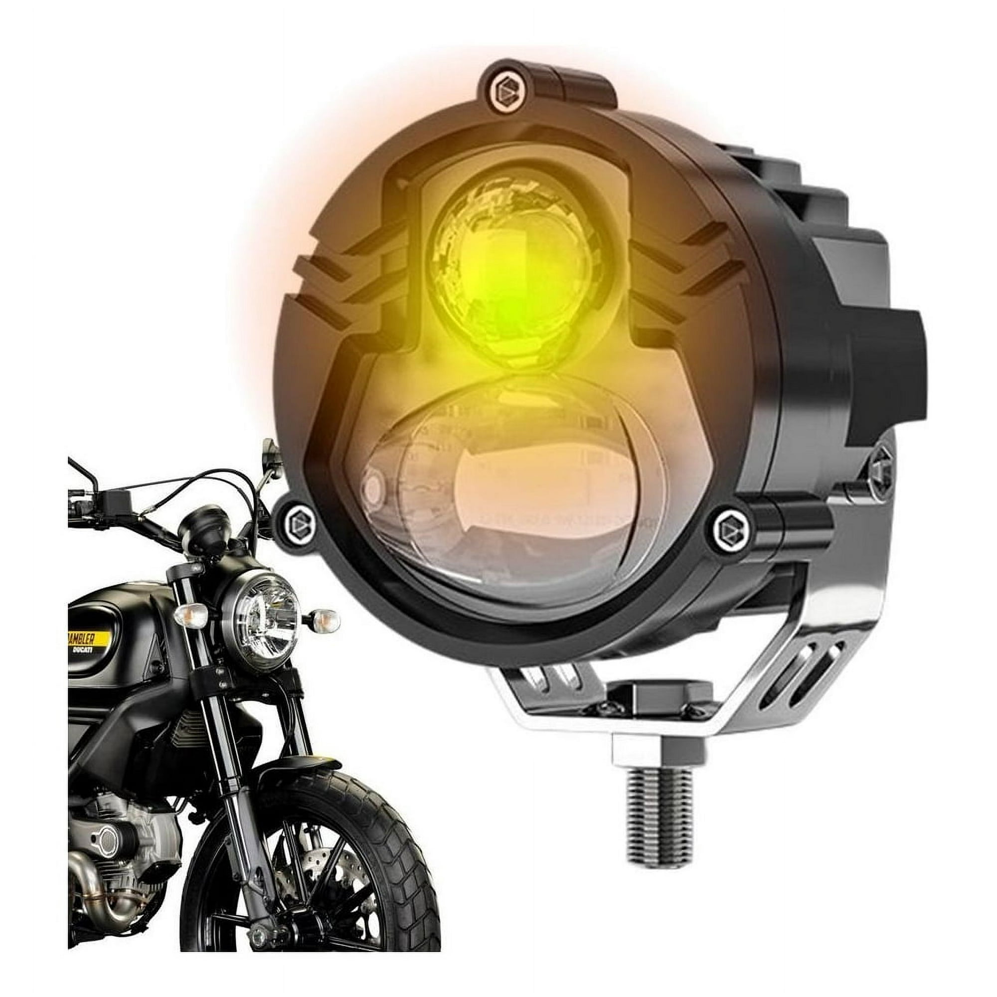 X2 Luces Foco Neblinero Led 24w Estroboscopica Bicolor Lupa | Lider