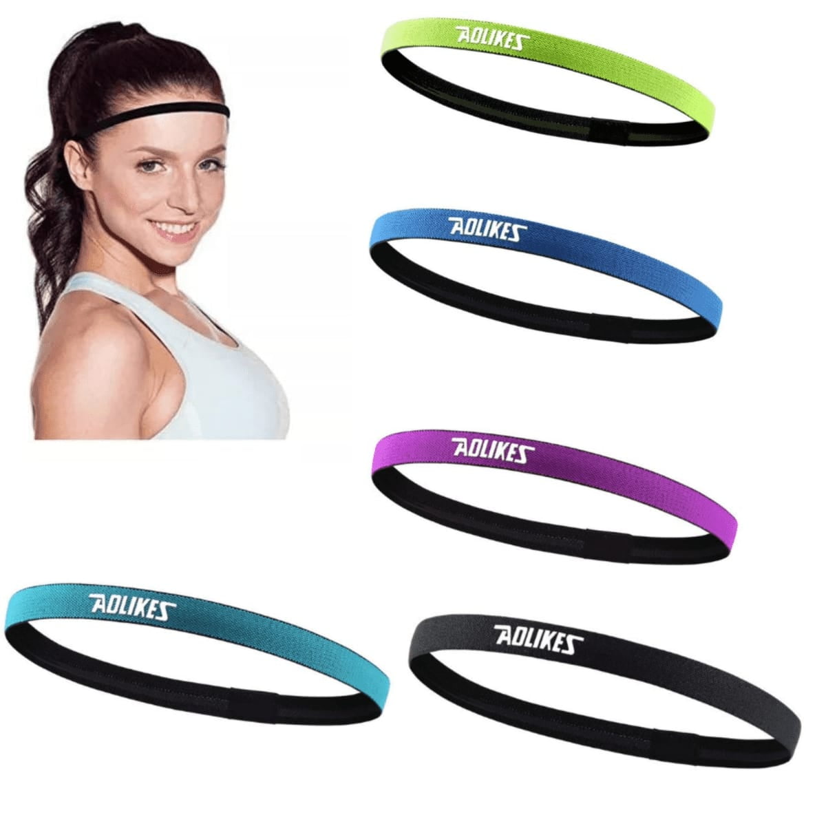 Cintillo Diadema Elasticado Antideslizante Aolikes Deporte | Lider