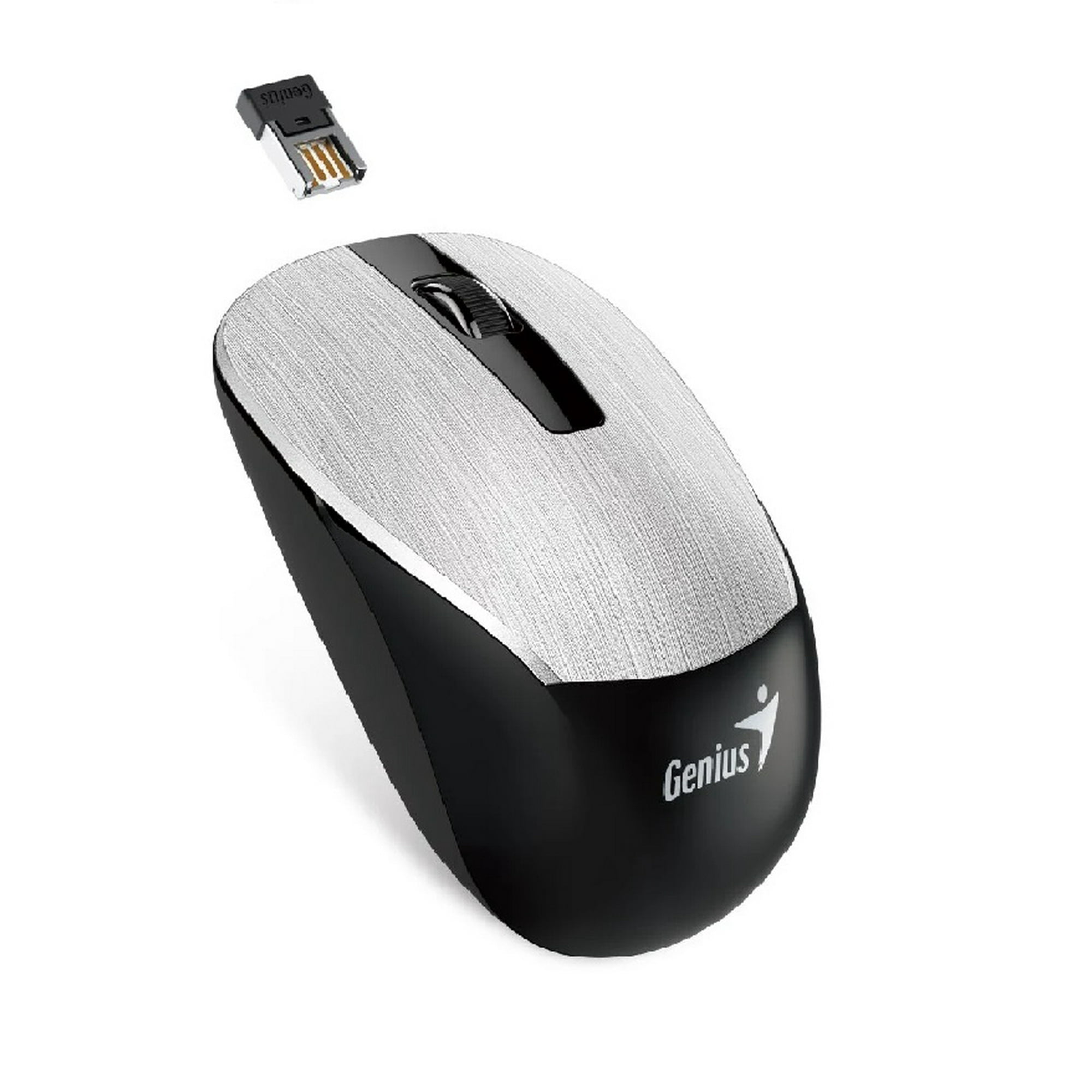 Mouse Genius NX-7015 Inalámbrico 1600 dpi,Dongle USB Plata | Lider