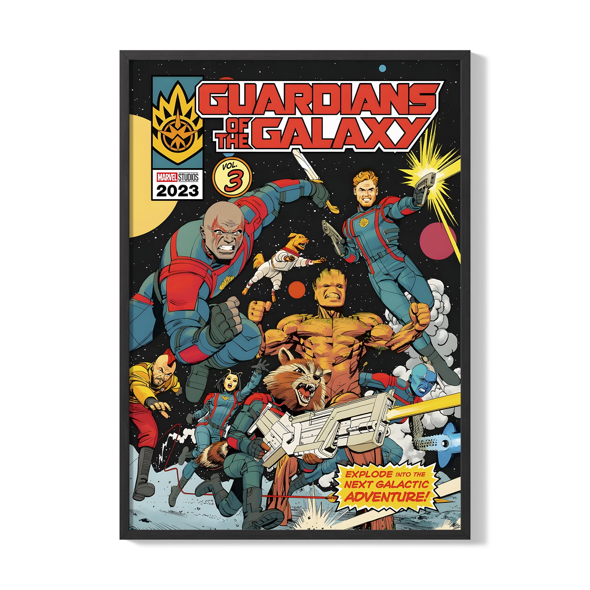 Cuadro Poster Enmarcado Guardianes De La Galaxia Comic Decorativo | Lider