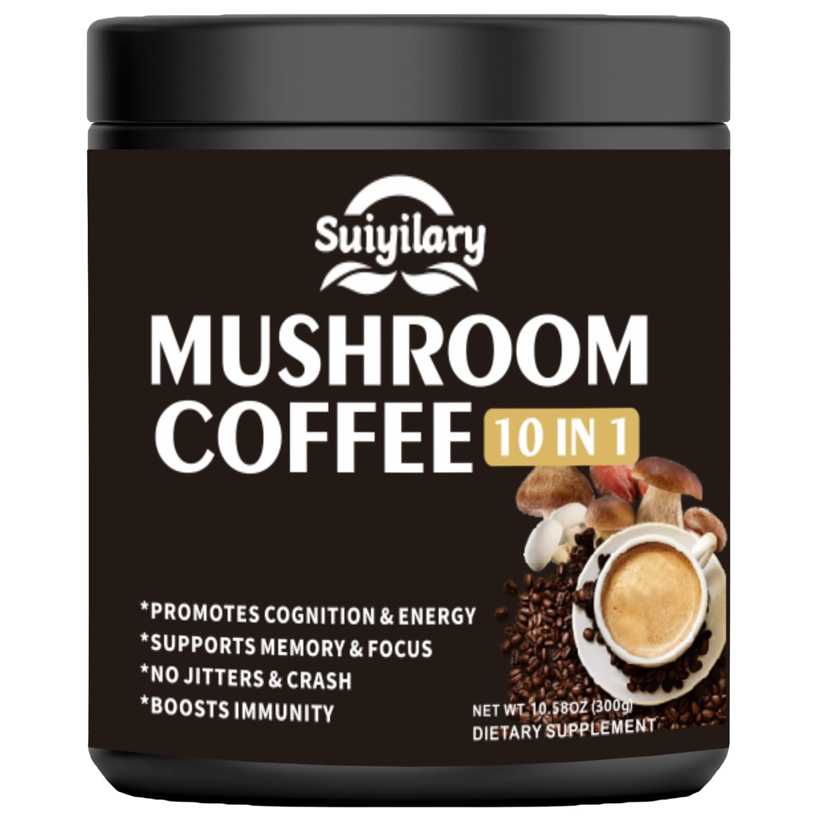 Mushroom Coffee Suiyilary 10 extracto de hongos en polvo, 300 g | Lider