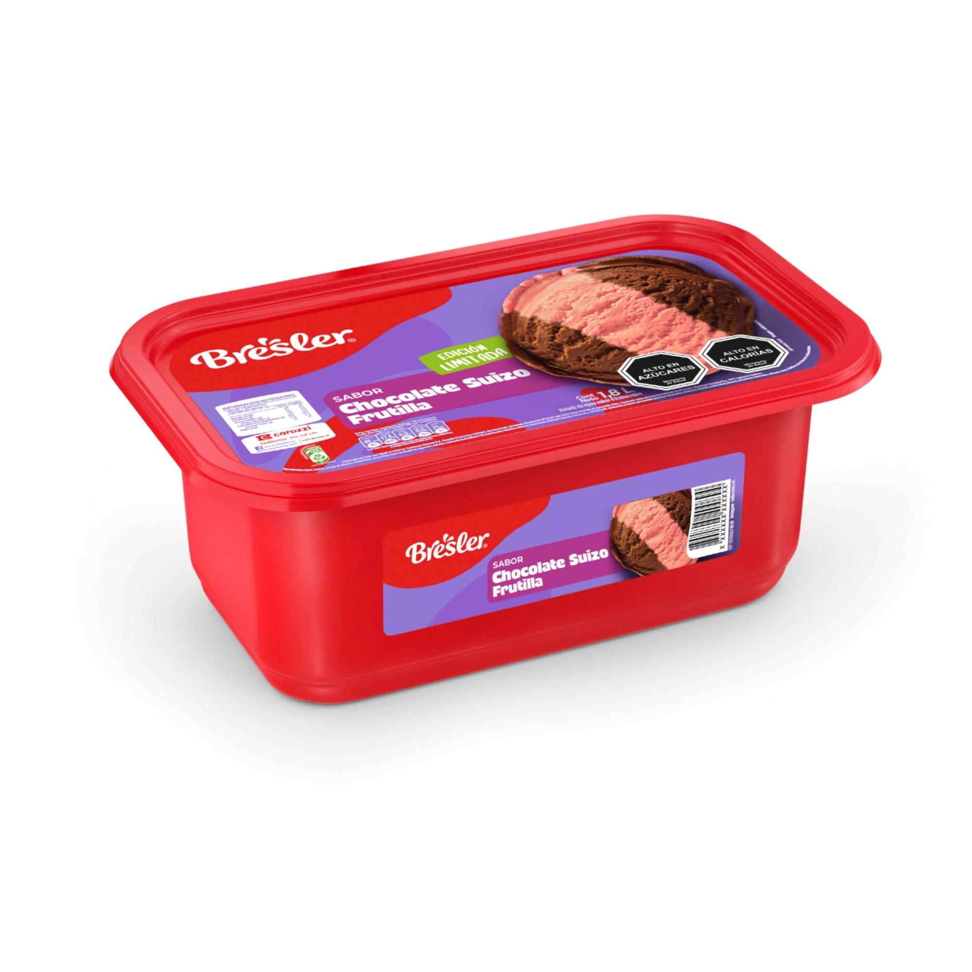 Helado Sabor Chocolate Suizo Frutilla Cassata, 1.8 L | Lider