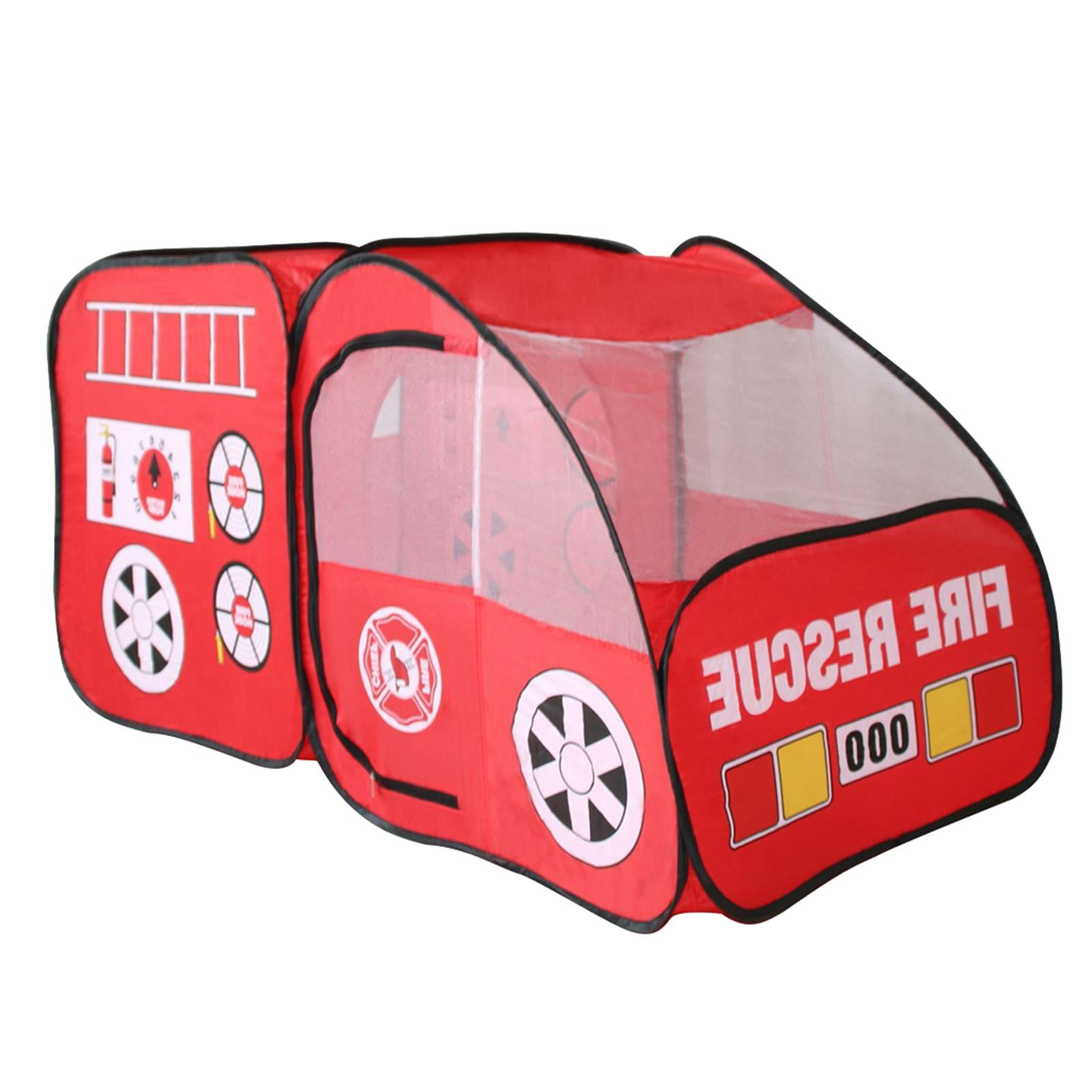 Casa De Juegos Para Niños Interior Exterior Emergente Camión De Bomberos Coche Tienda De