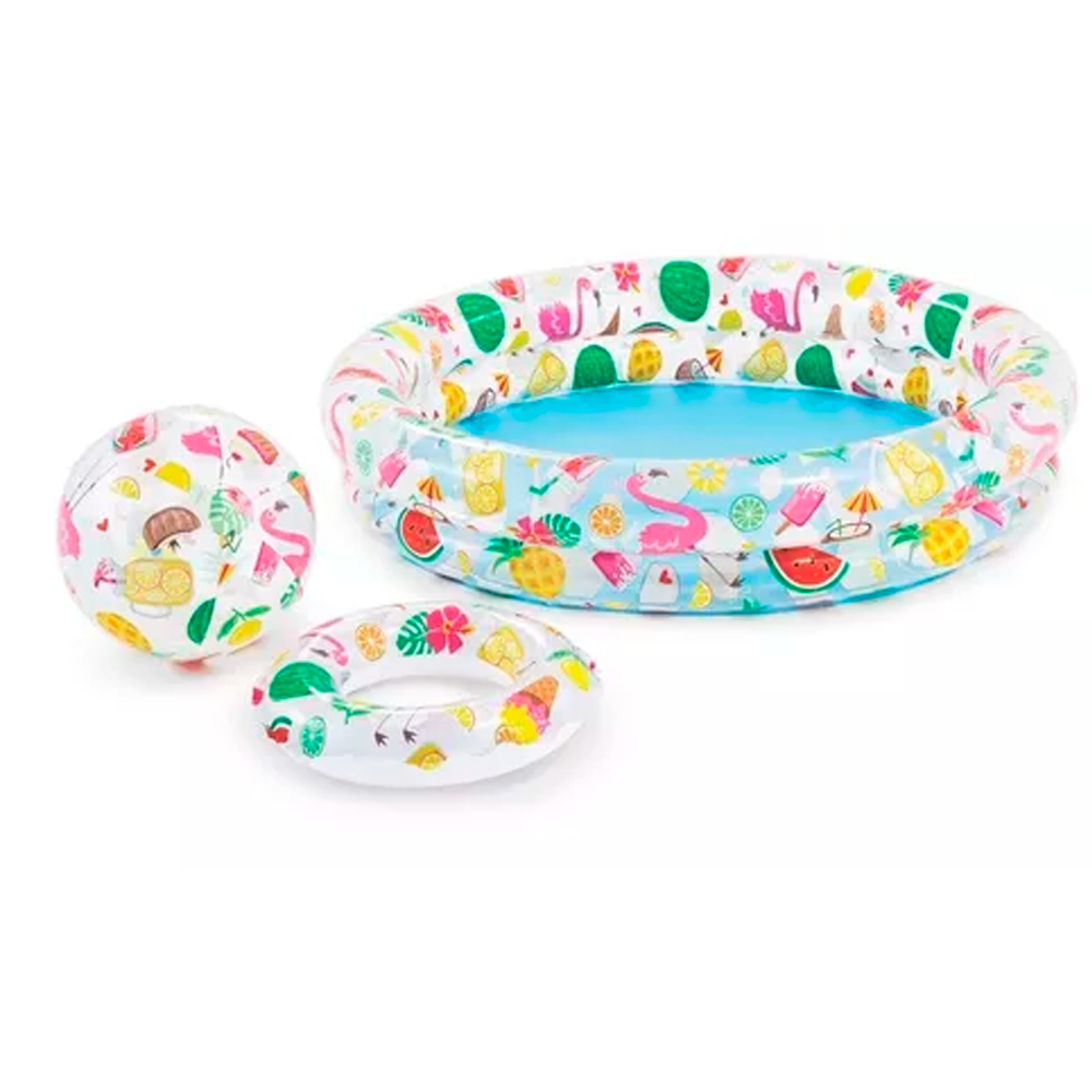 Piscina Inflable Infantil Intex Con Pelota Y Flotadores | Lider