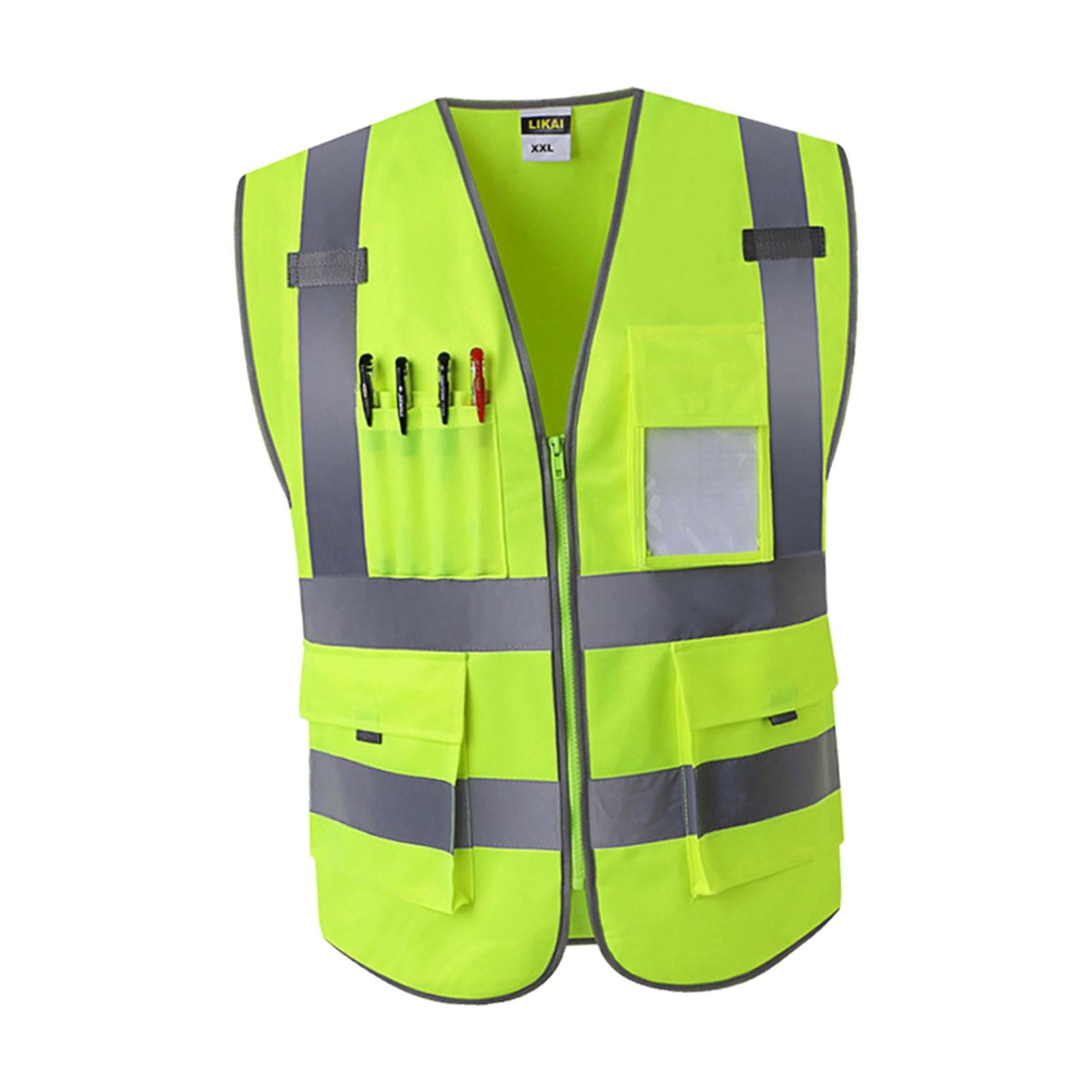 Chaleco Reflectante de Alta Visibilidad, Verde Brillante, XXL | Lider