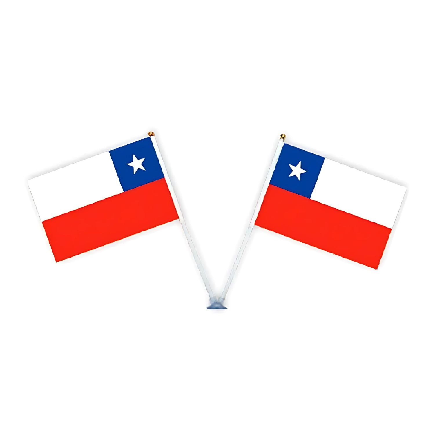 Set Banderas Chile Auto con Mástil Fiestas Patrias | Lider