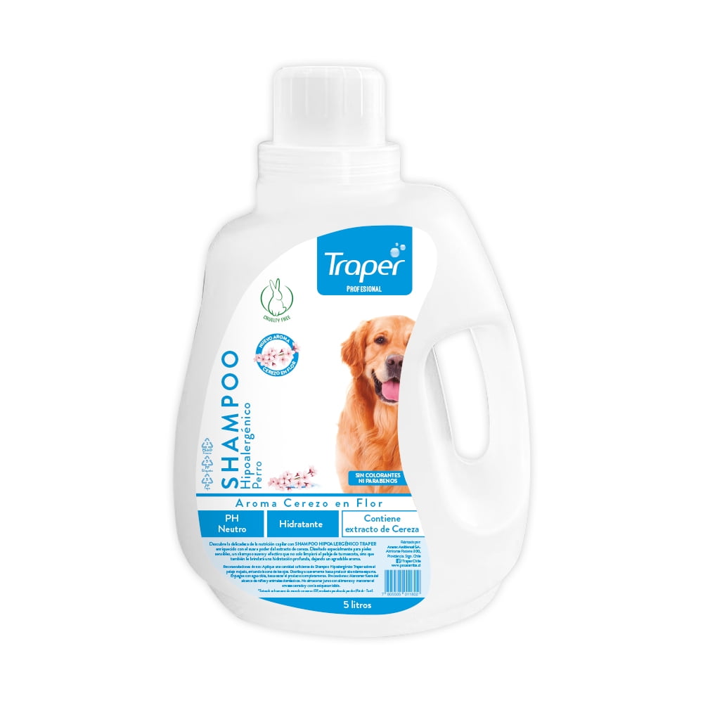 Shampoo Hipoalergénico Perro Adulto Cerezo 5 Lt.Traper | Lider