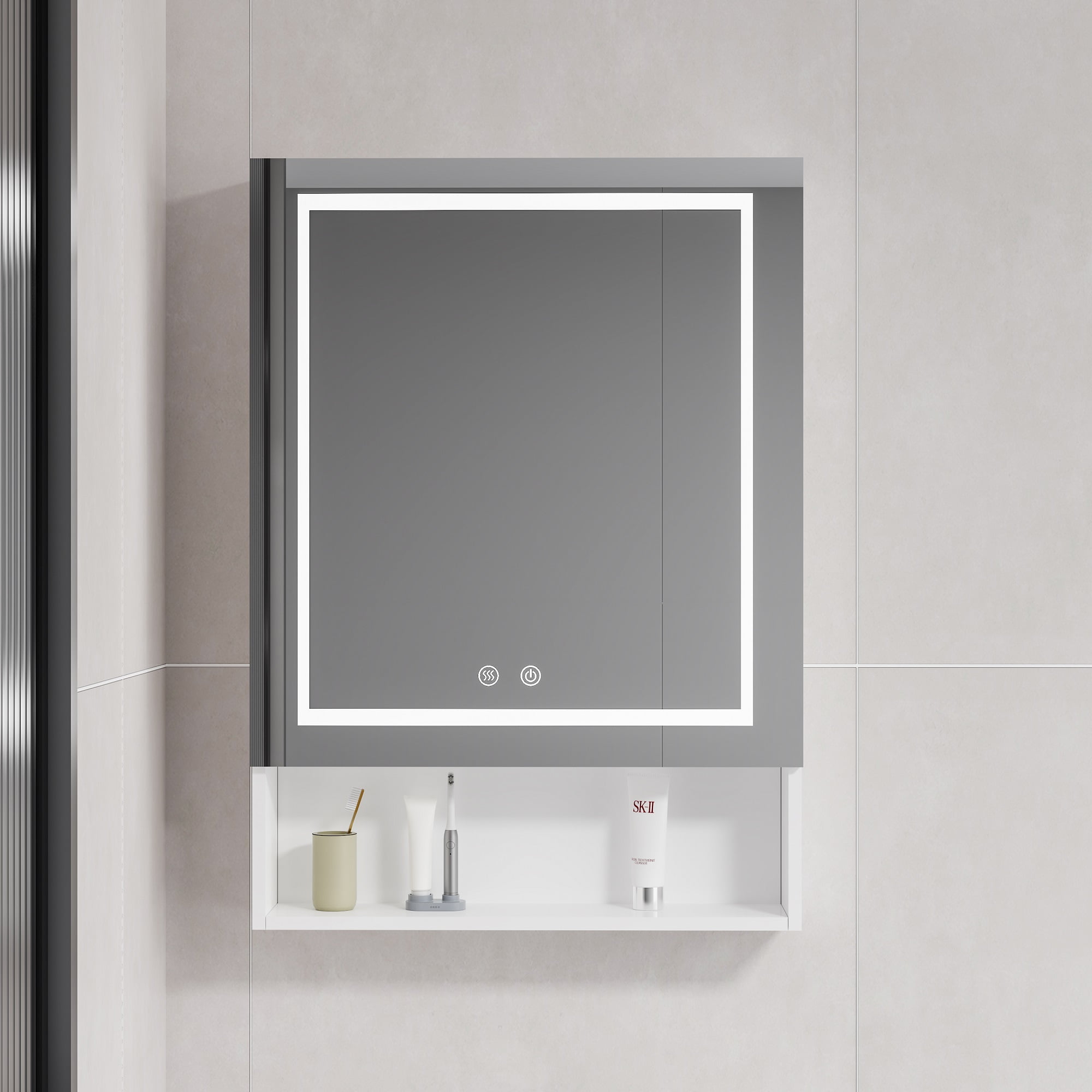Botiquin Espejo LED Antiempañante Blanco 48x80x14cm | Lider