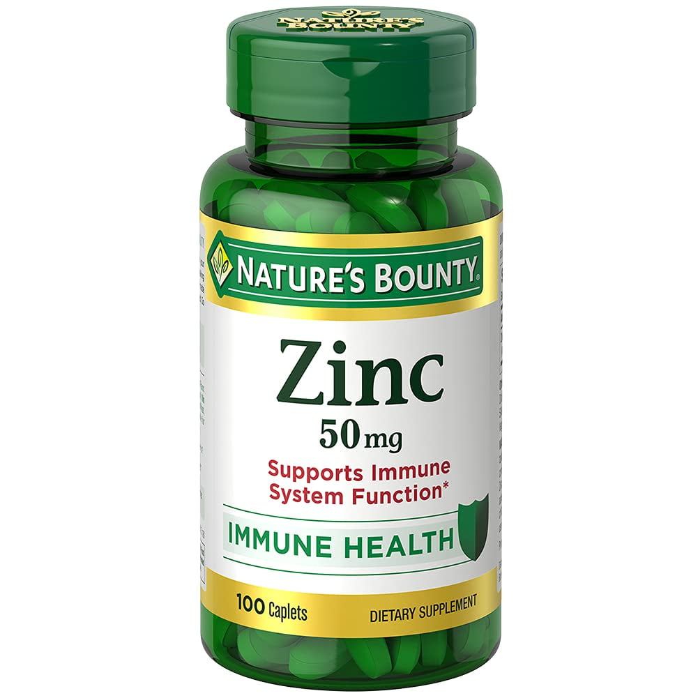 Suplemento Nature's Bounty Zinc en cápsulas de 50 mg, 100 unidades x 2 ...