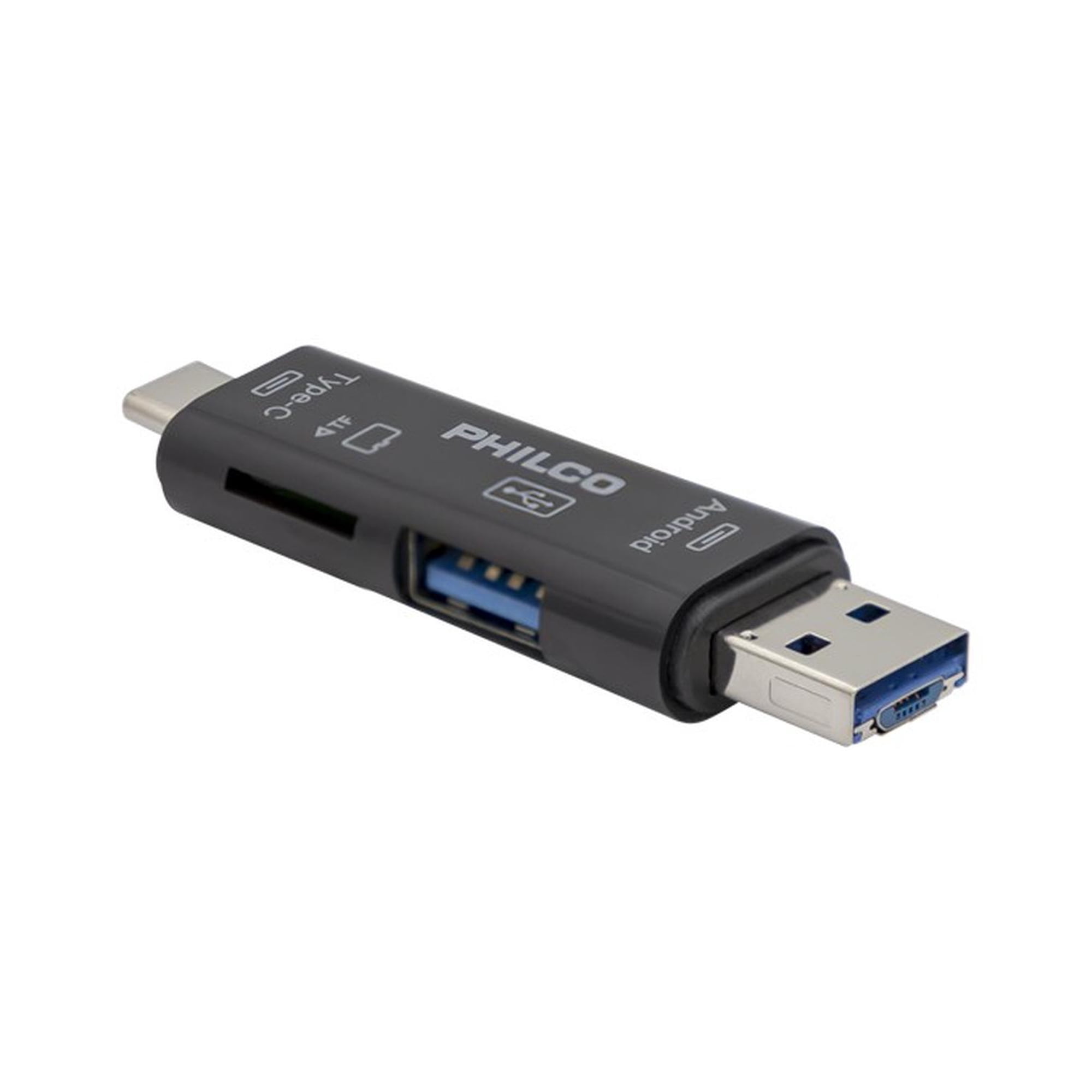 LECTOR MICRO SD / USB 3 EN 1 OTG negro | Lider