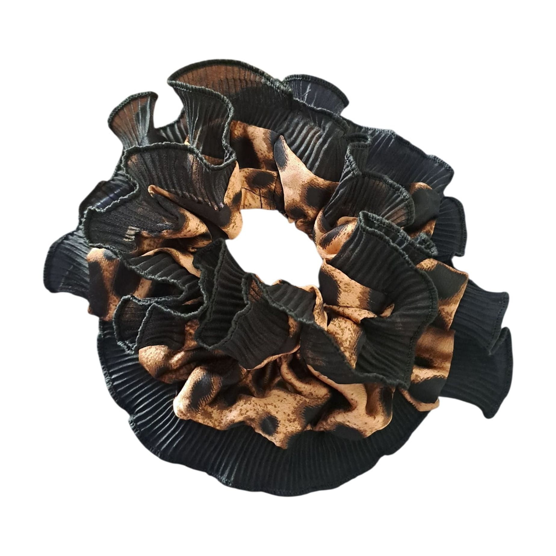 Rumba Doble Scrunchie XL Accesorios Color Negro y Animal Print | Lider