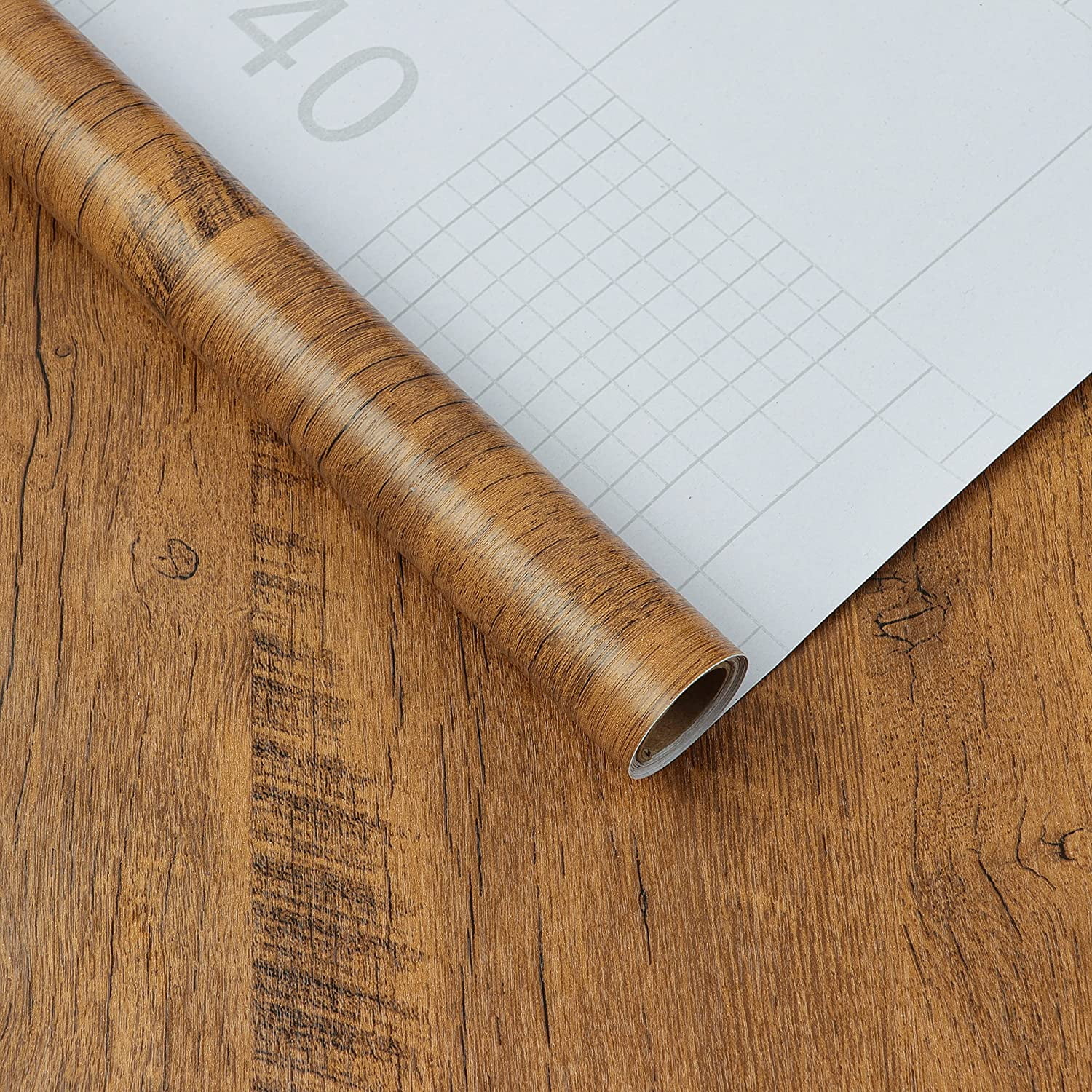 1 Roll Vintage Wood Wallpaper 157.4in Peel And Stick Wallpaper Self ...