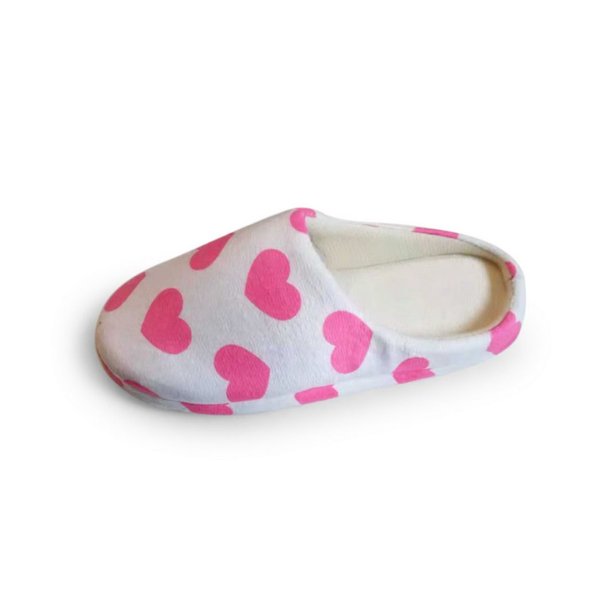 Pantufla Mujer Basica Corazon Rosado Talla L(39-40), 1 Un | Lider