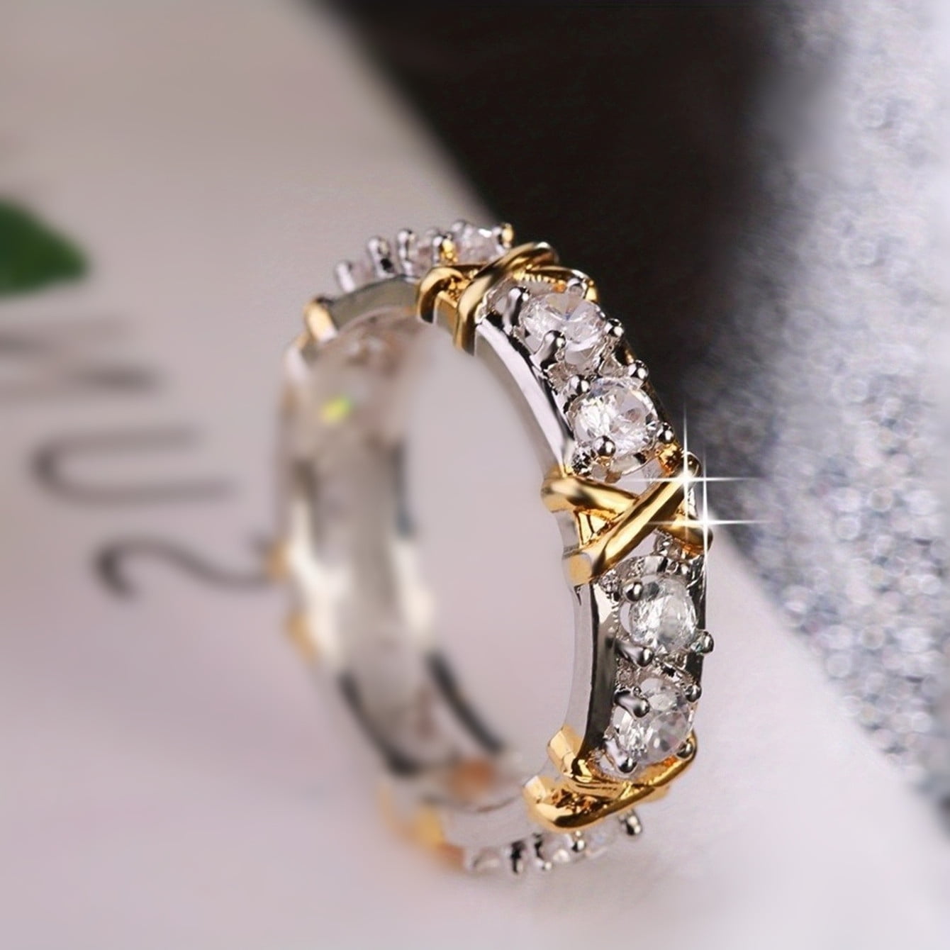 Shiny Zircon Lymph Nodes Ring for Women - Relieve Anxiety and Stress ...