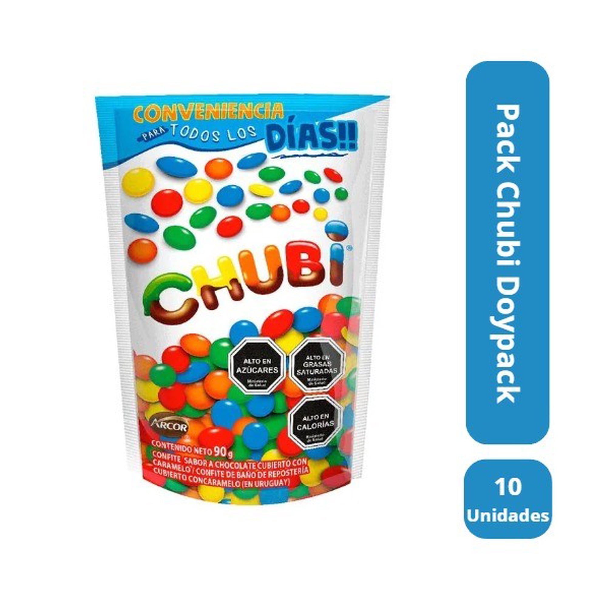 Pack 10 Bolsa Chocolate Chubi 90 g | Lider