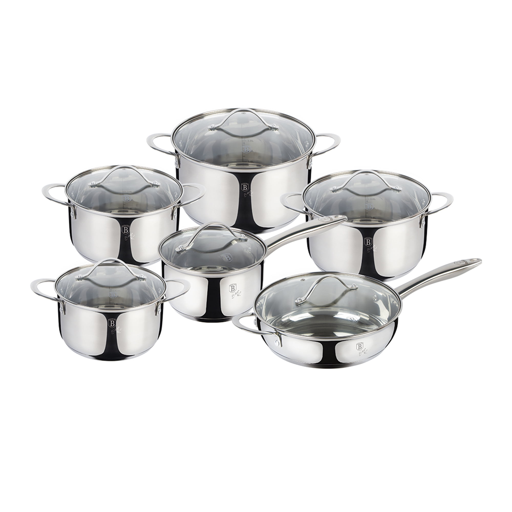Bateria De Cocina Full Induccion 12 Pcs Acero Inoxidable | Lider