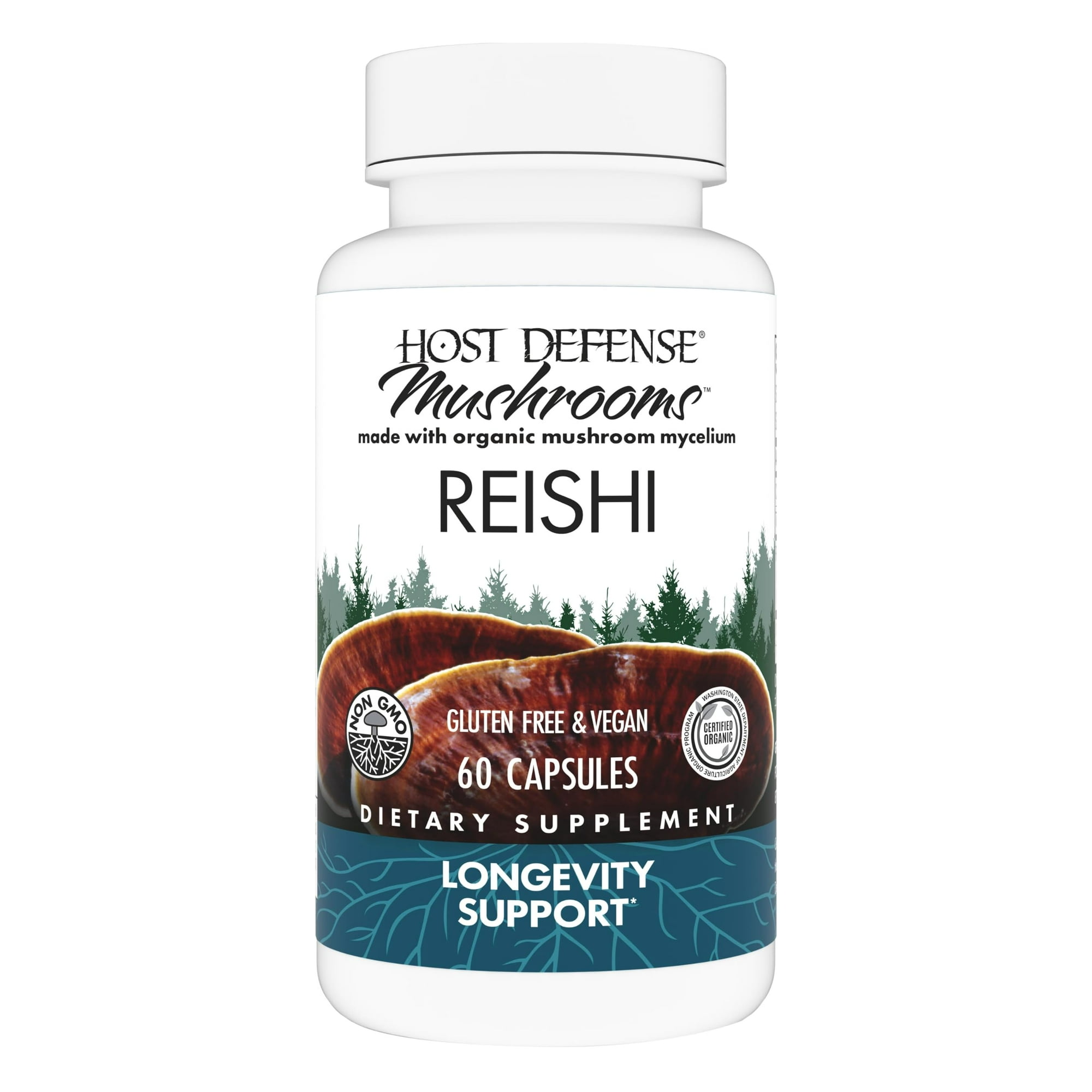 Cápsulas de reishi Supplement Host Defense 60 cápsulas | Lider