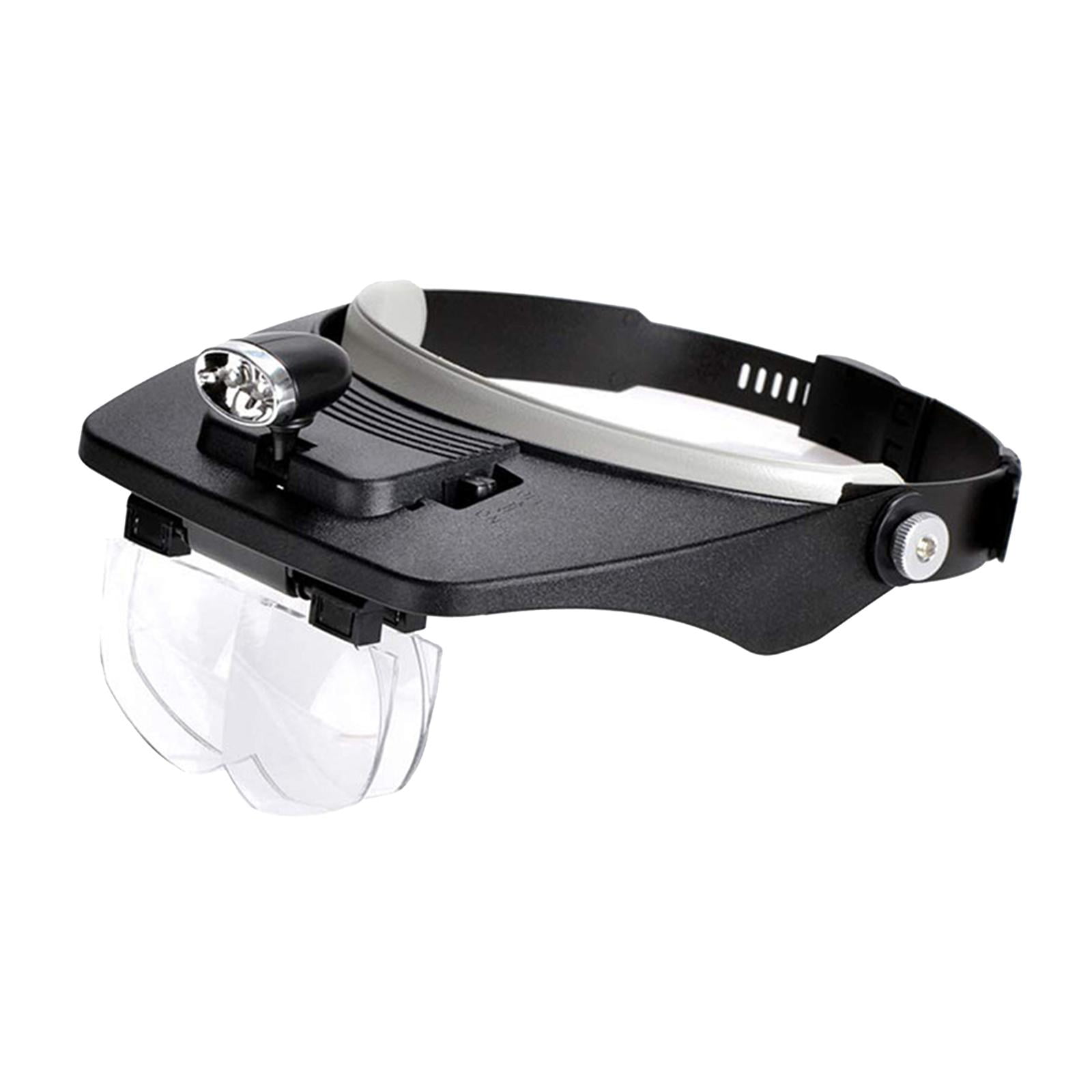 Lupa De Banda Para La Cabeza Con 2 Lámpara LED Audífonoses Lupas Visera ...