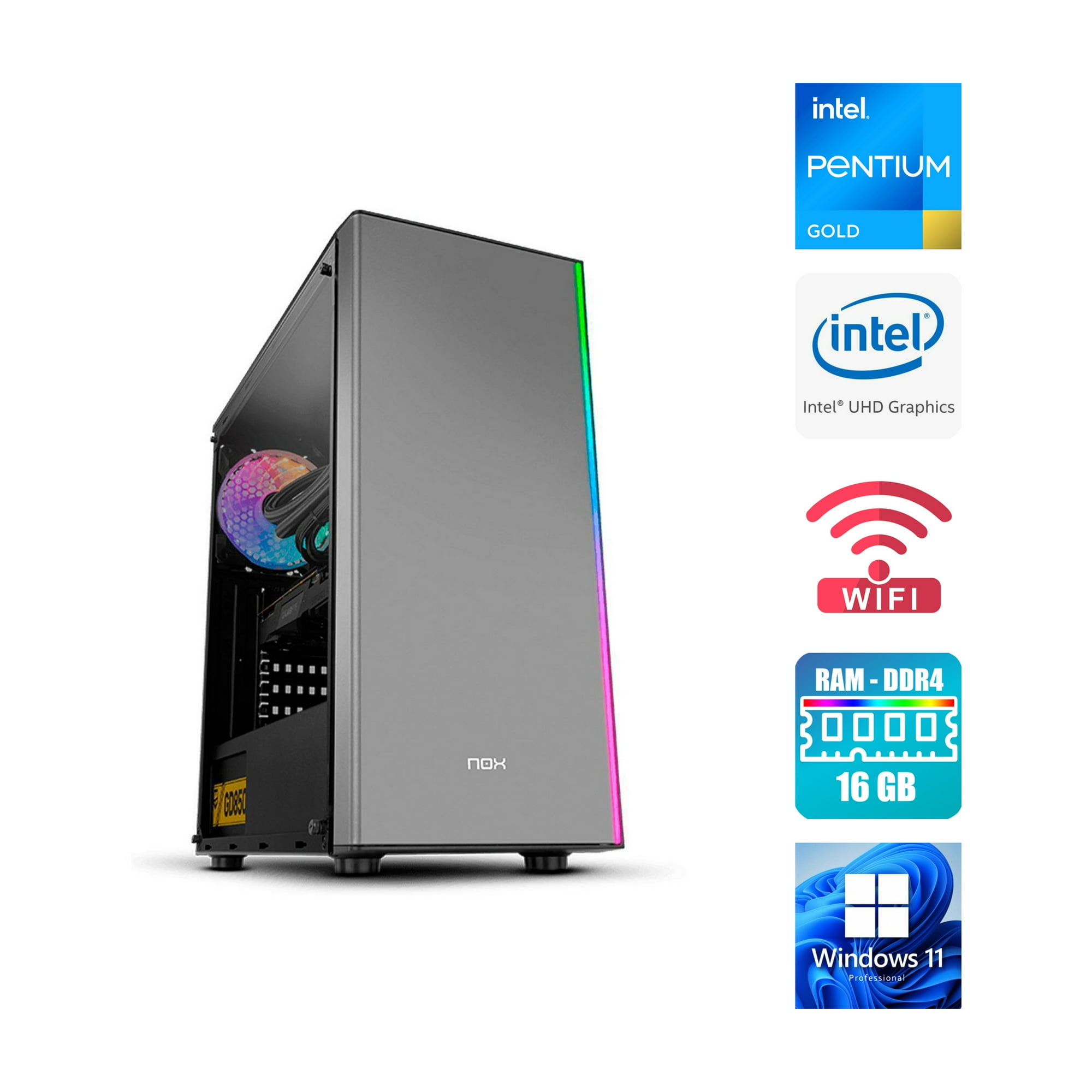 PC Gamer Intel Pentium Gold G6400 - Gráficos Integrados - 16 GB RAM ...