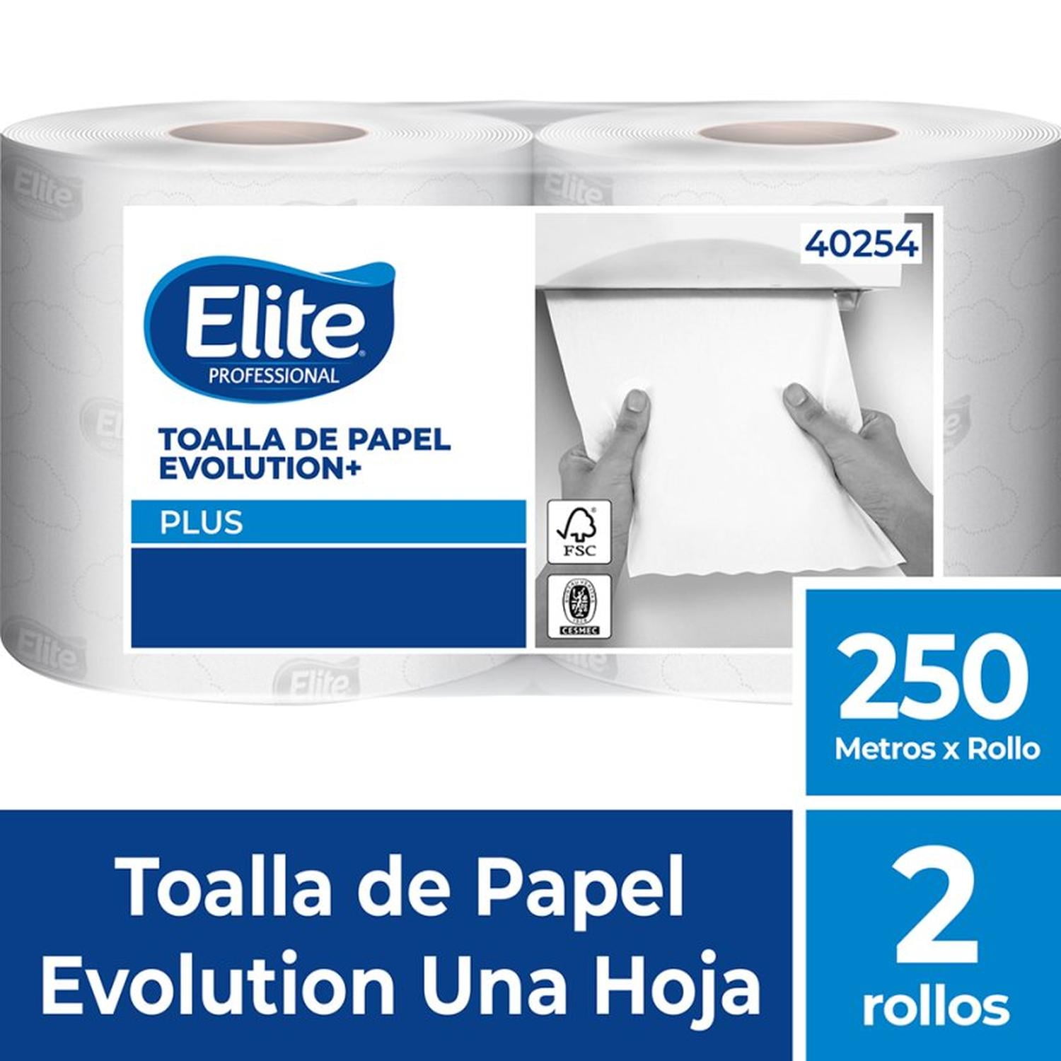Toalla de papel Elite plus Evolution 2x250 mts cod. 40254 blanco ...