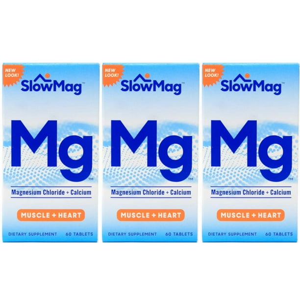 Suplemento Slow-Mag de cloruro de magnesio y calcio 60 tabletas | Lider