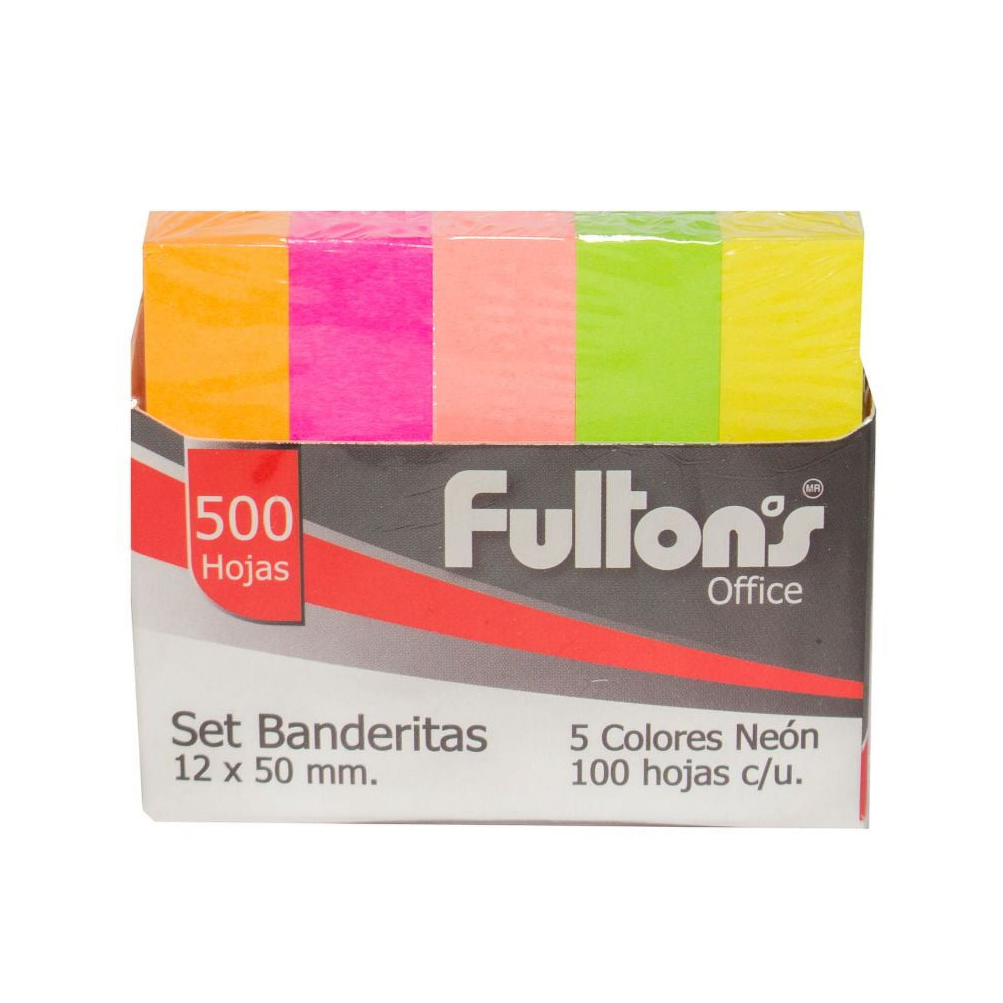 Set Banderitas Desetacadoras Colores Neon 100 Unidades Fultons | Lider