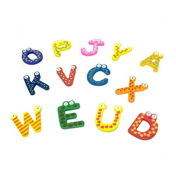 Set 26 Letras Magneticas Del Abecedario De Madera Para Niños | Lider