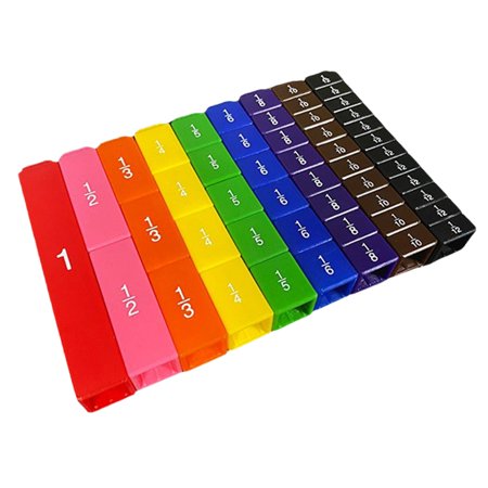 Paquete De 51 Bloques De Fracciones De Arcoíris Tower Cube