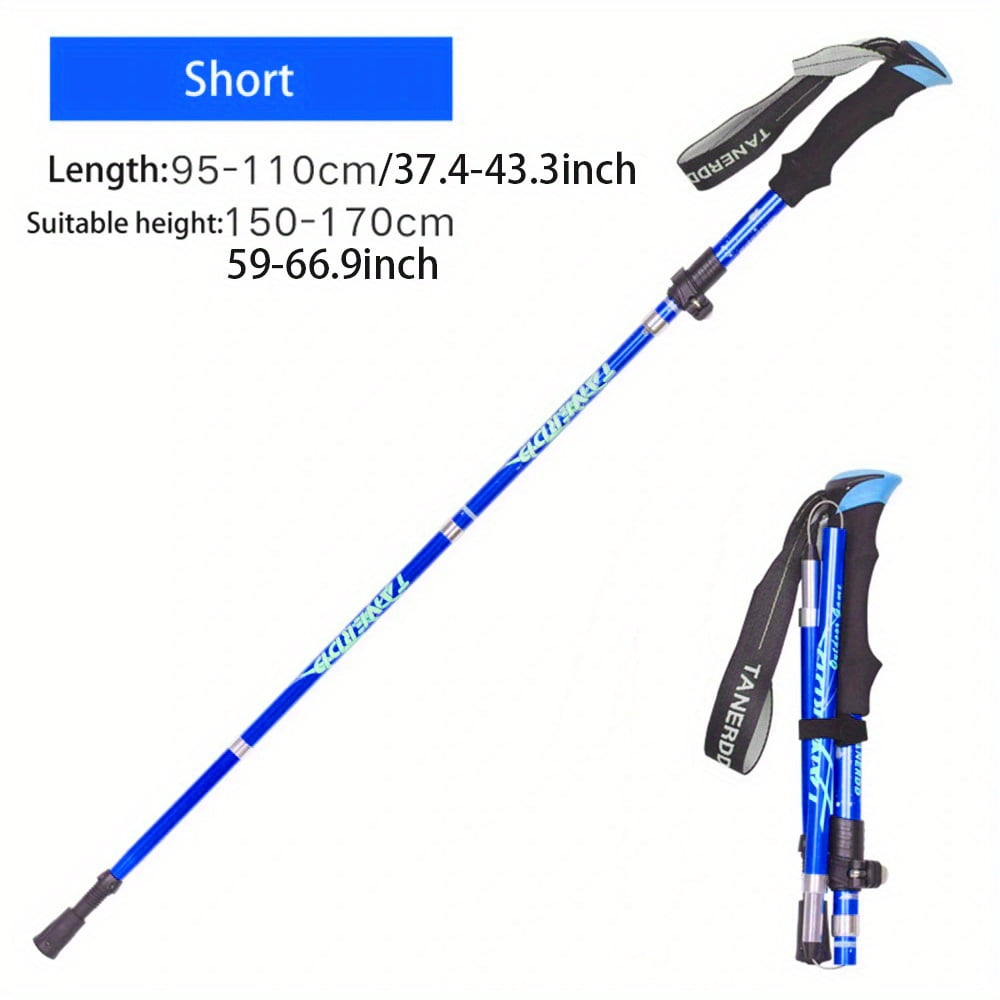 5-Section Outdoor Fold Trekking Pole Camping Portable Walking Hiking ...