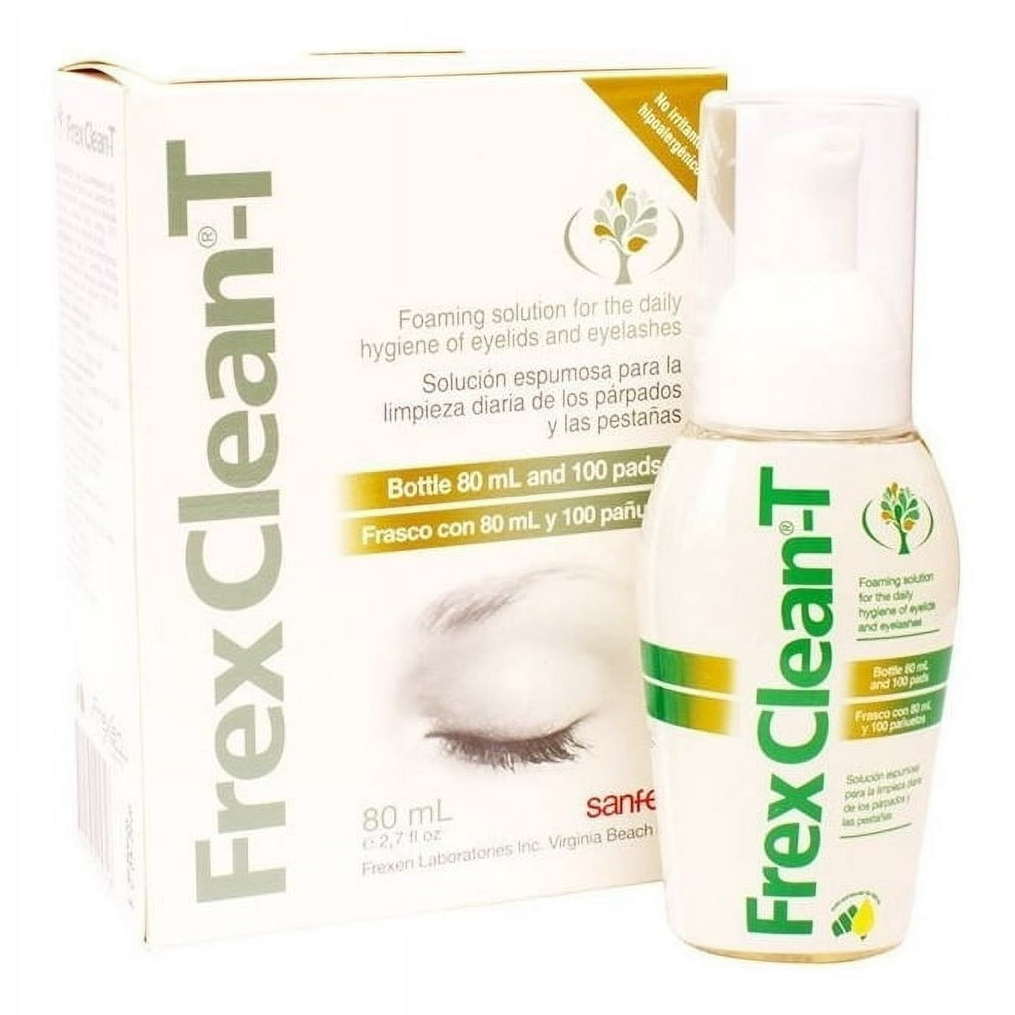 Frex Clean-t Limpieza Parpados Pestañas Solución 80ml+80 Pañ | Lider