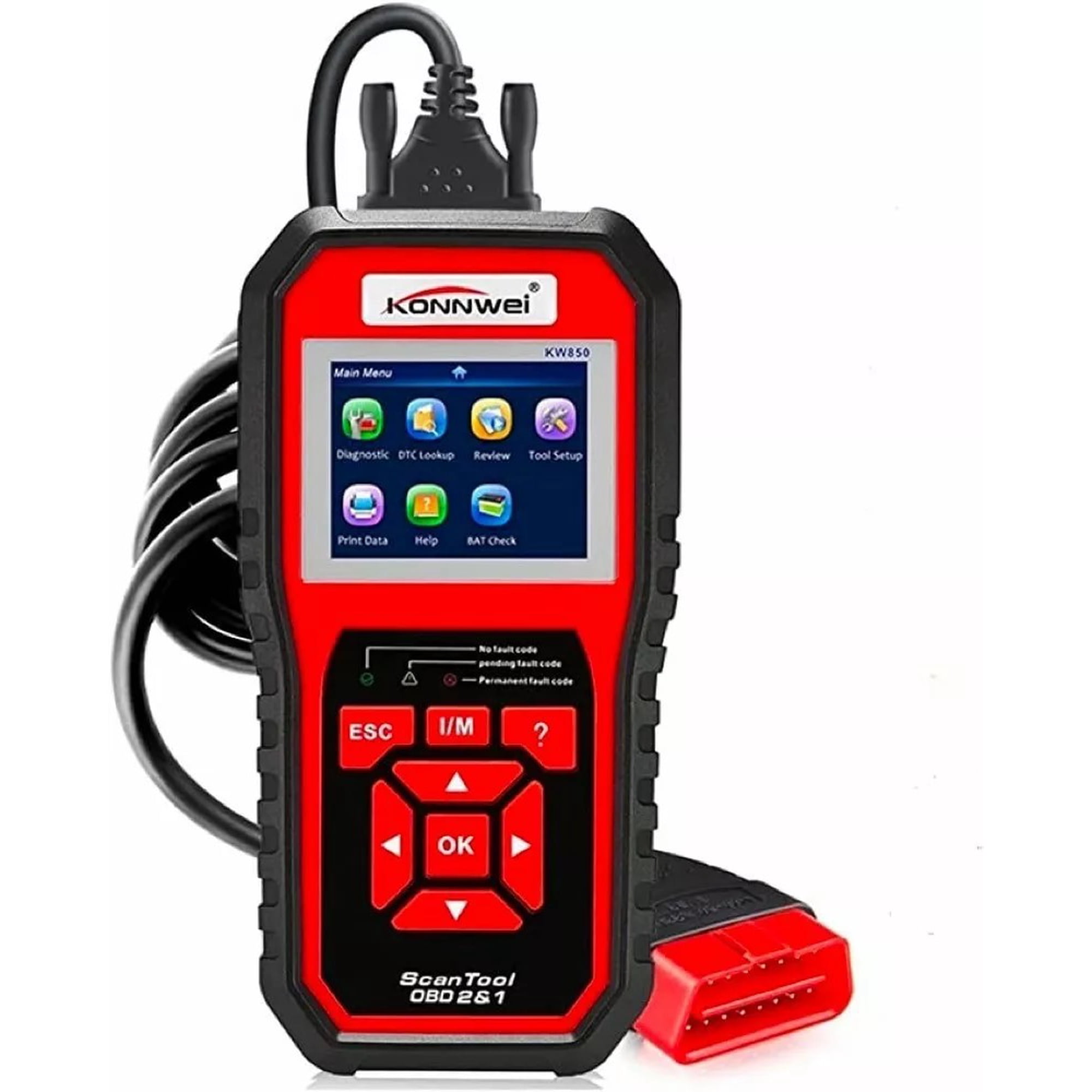 Escaner Automotriz Konnwei Kw850 Obd2 Eobd Multimarcas | Lider