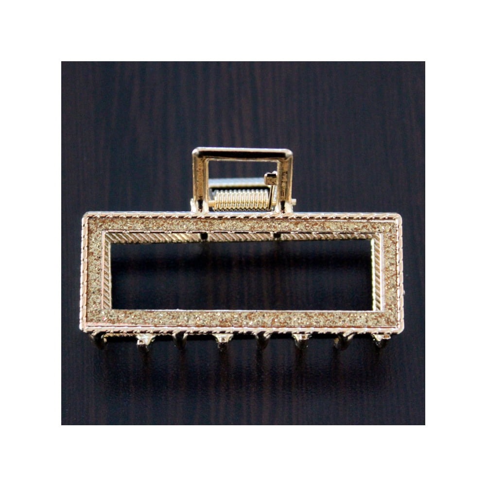 Traba Metálica Brillante Garra Mediana De Cabello Dorado | Lider