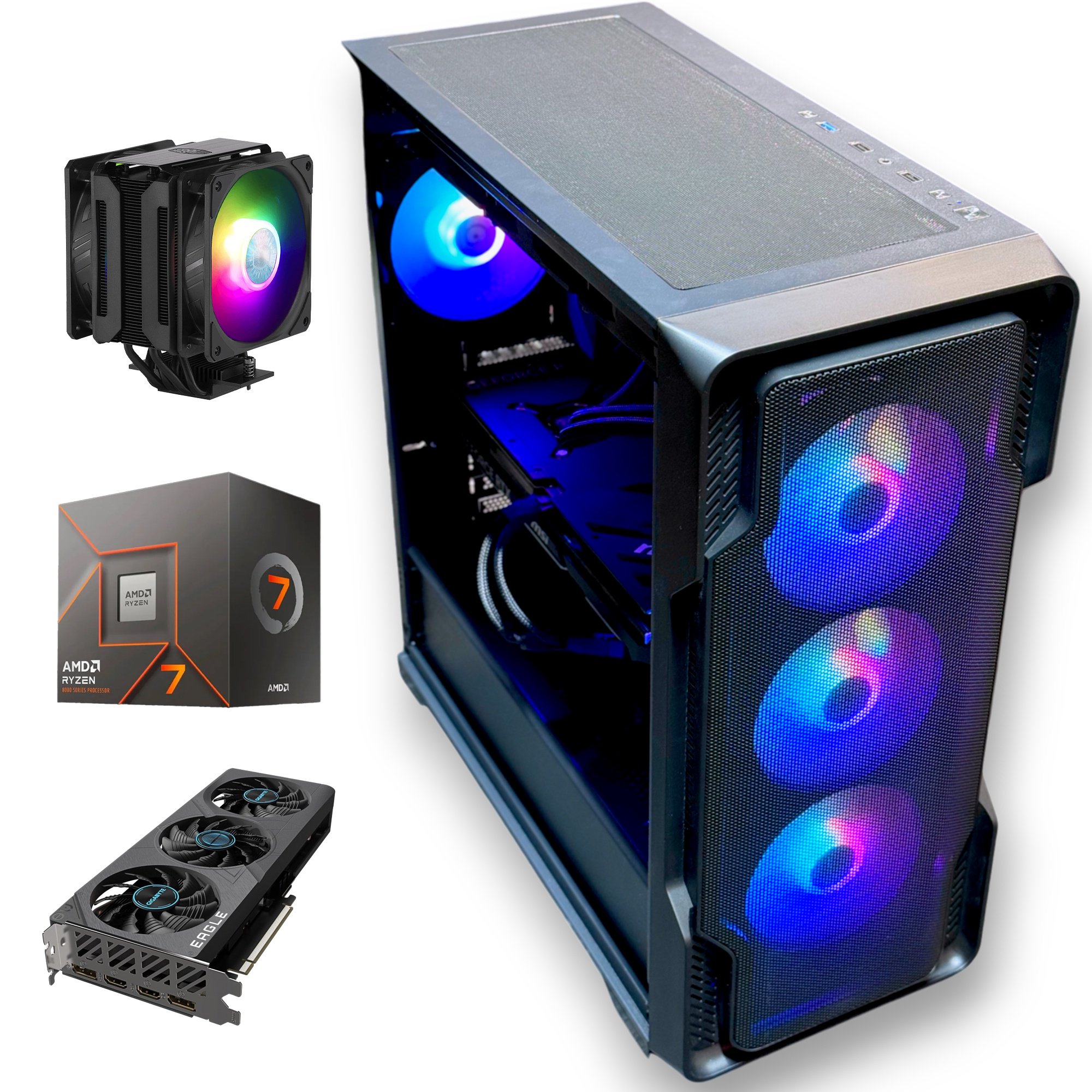 Pc Gamer Siege Amd Ryzen 7 8700 64Gb 1Tb Rtx 4070 Ti Super W | Knasta Chile