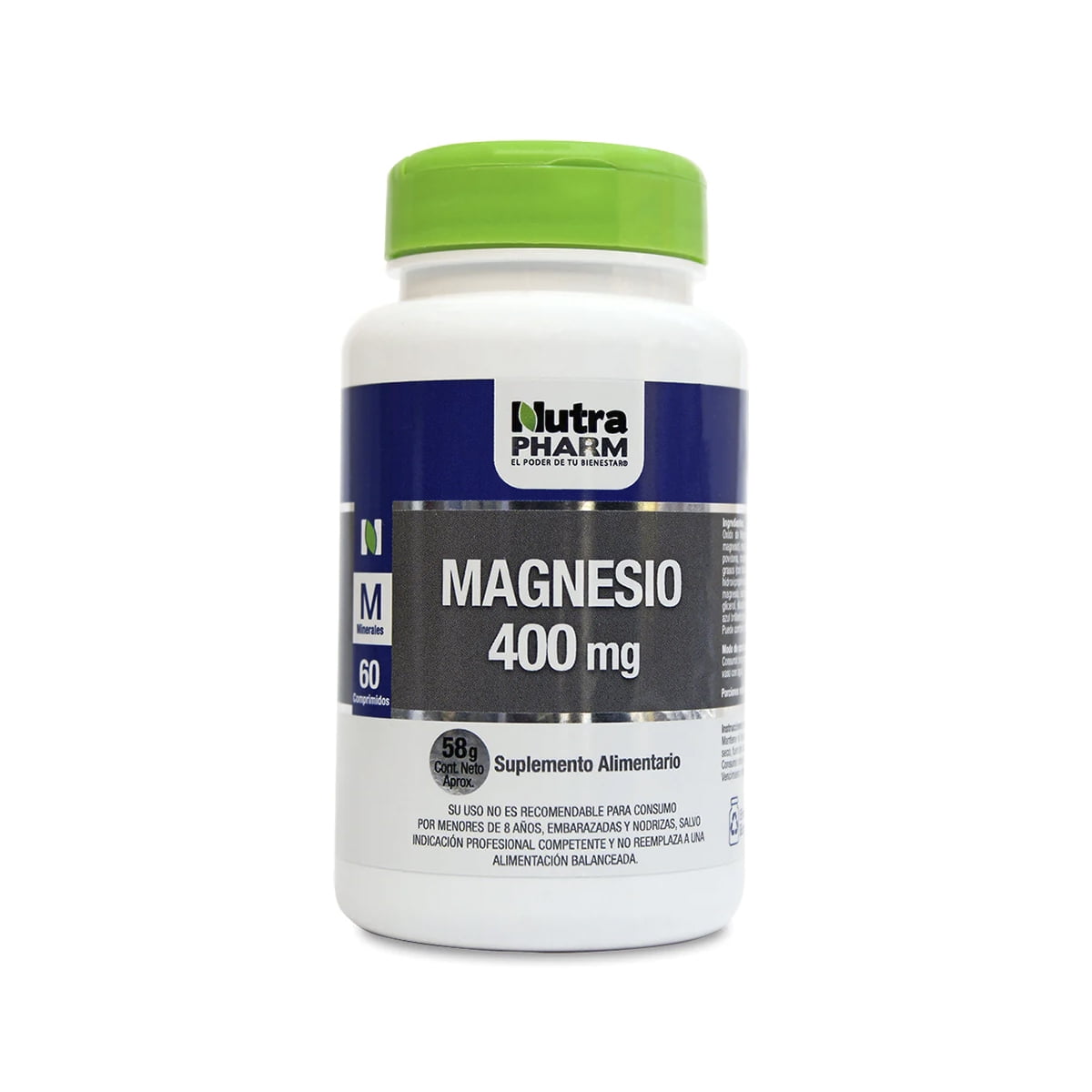 Magnesio 400 Mg 60 Comprimidos Nutra Pharm | Lider