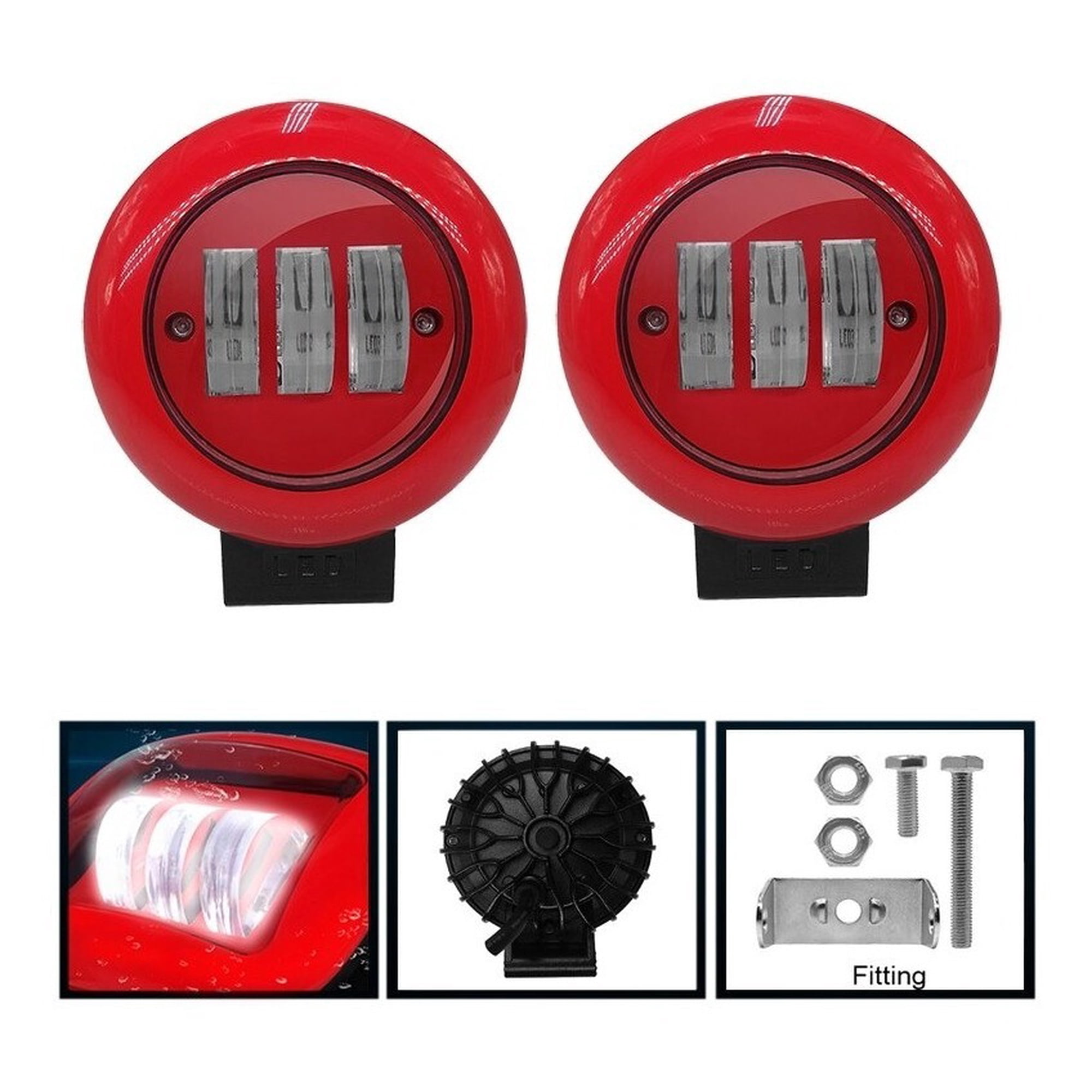 X2 Foco Luz Neblinero 30w Led Spot Auto Moto Caminoneta Lupa | Lider