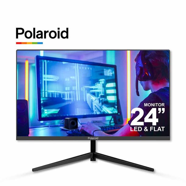 Monitor LED 24" Flat / POL-24K2 / FHD / Negro | Lider