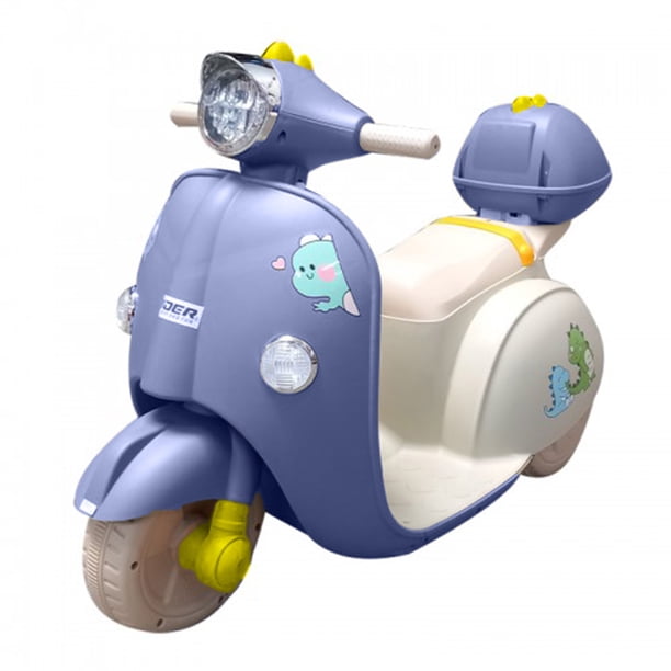 Moto Vespa Eléctrica Infantil Dinoride Con Maletin Lila | Lider