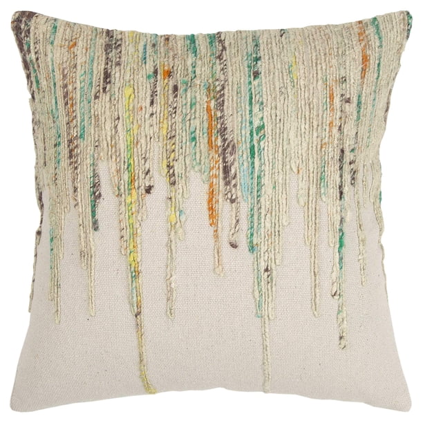 Almohada decorativa Rizzy Home T14070 con relleno de plumón de 20 x 20 ...