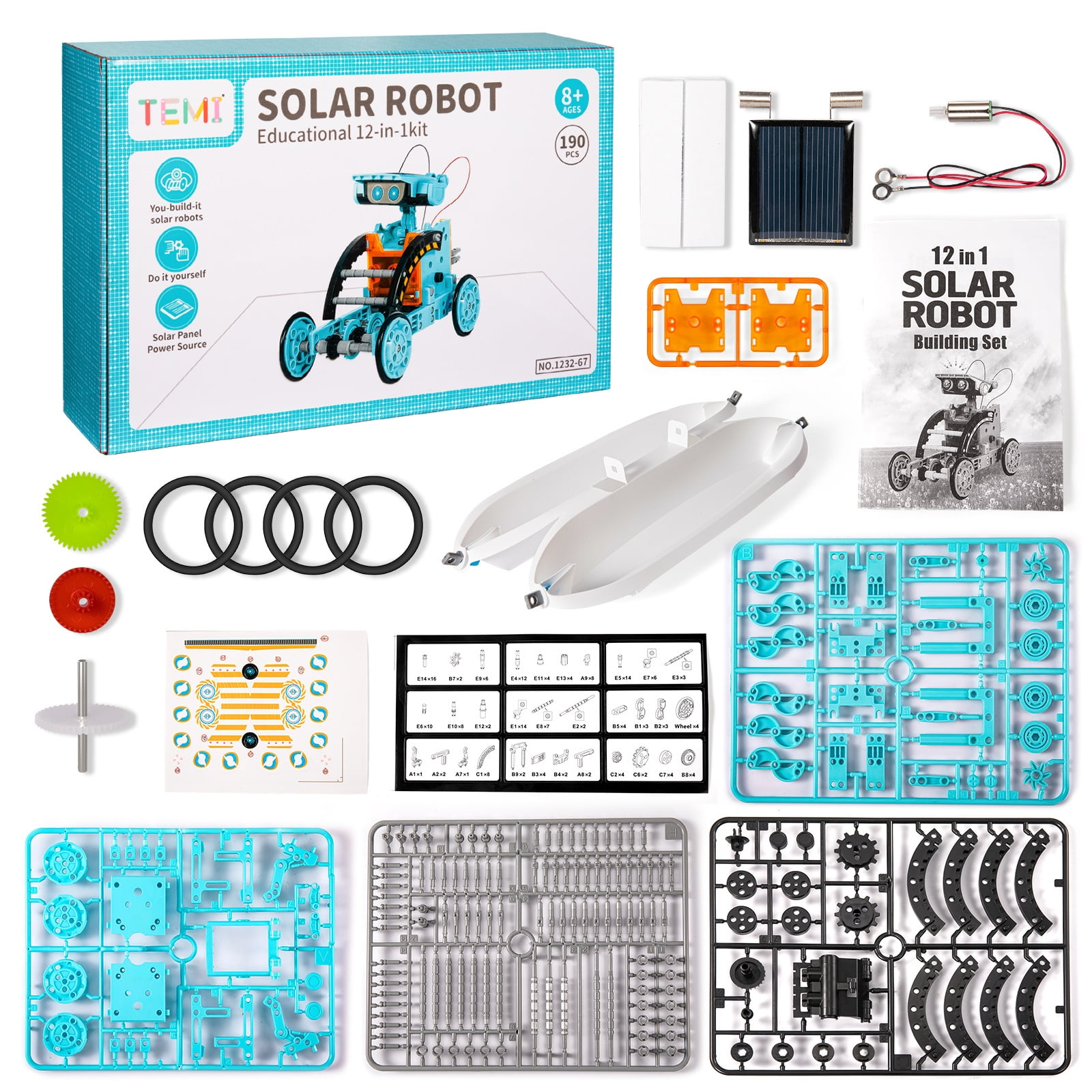 STEM Solar Robot Kit For Kids, 12-in-1 Educational STEM Science ...