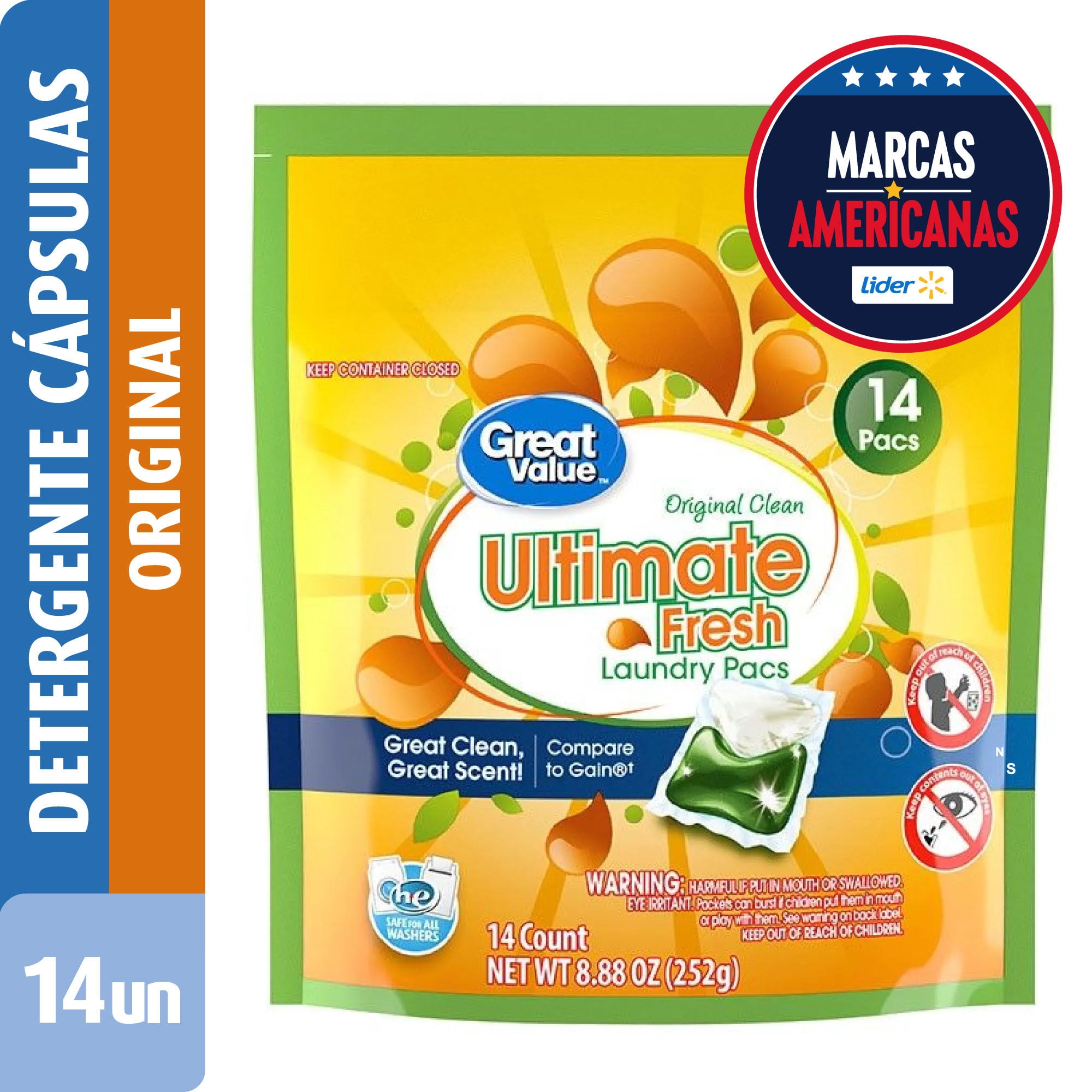 Detergente para Ropa Cápsulas Original Clean Doypack, 14 un | Lider