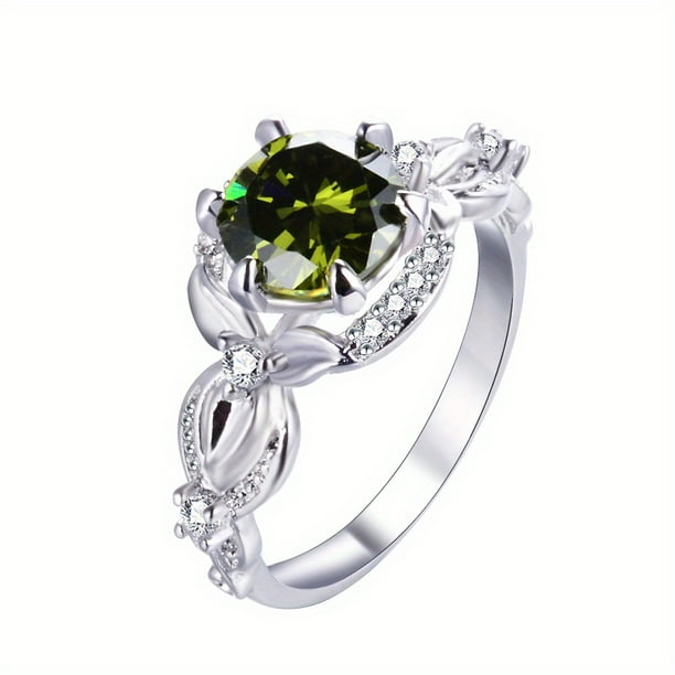 Vintage Promise Ring `8k Gold Plated Inlaid Shining Zircon Multi Colors ...