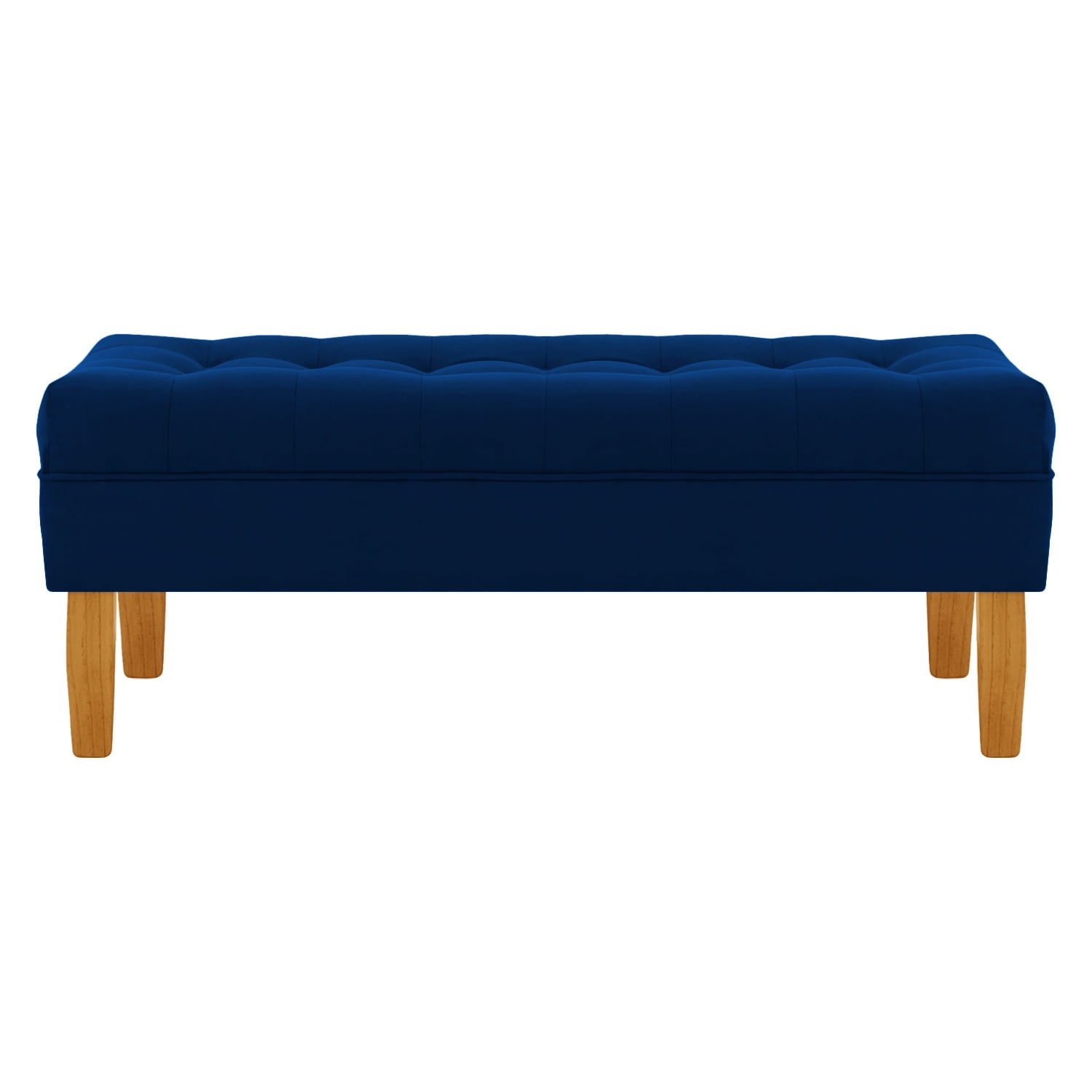 Banqueta Wood 2c Felpa 04 Azul Marino | Lider