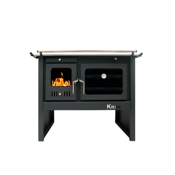 Cocina a Leña combustión lenta KA80 Negro | Lider