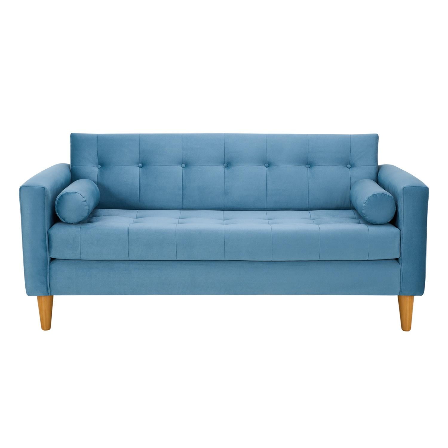 Sofa Retro 3C Felpa 04 Azul Petroleo | Lider
