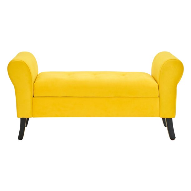 Banqueta Baul Lua 2C Felpa 20 Amarillo | Lider