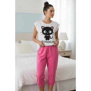 Hello Kitty - Pijama Mujer Chococat Blanco S