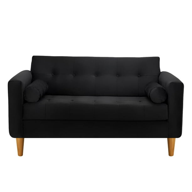 Sofa Retro 2C Felpa 04 Negro | Lider